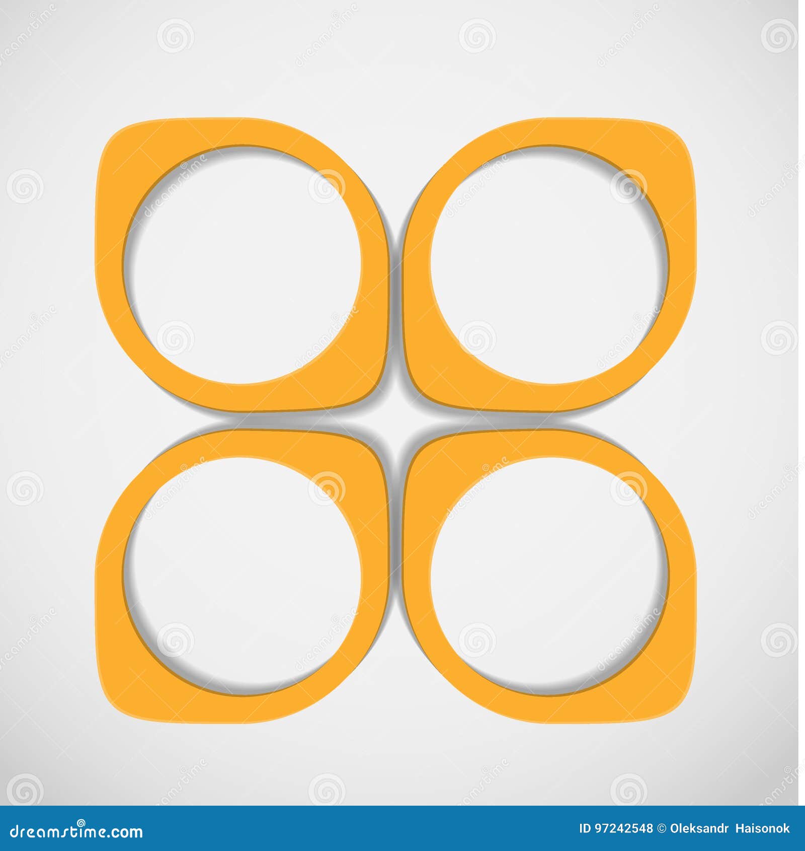 Vector Yellow Button on a White Background Stock Vector - Illustration ...