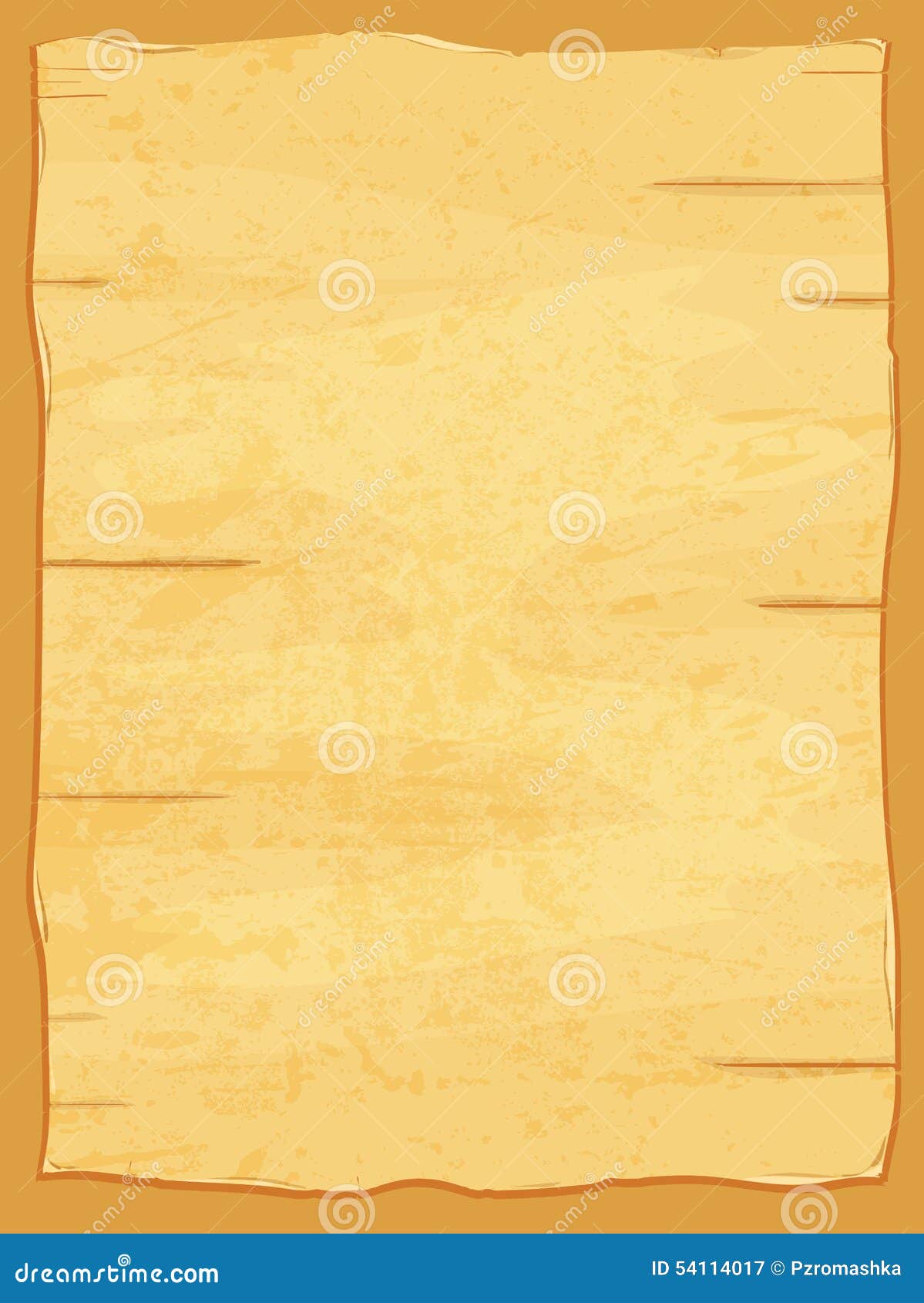 Vector Yellow Crumpled Papyrus Paper. Old Sheet Stock Vector ...