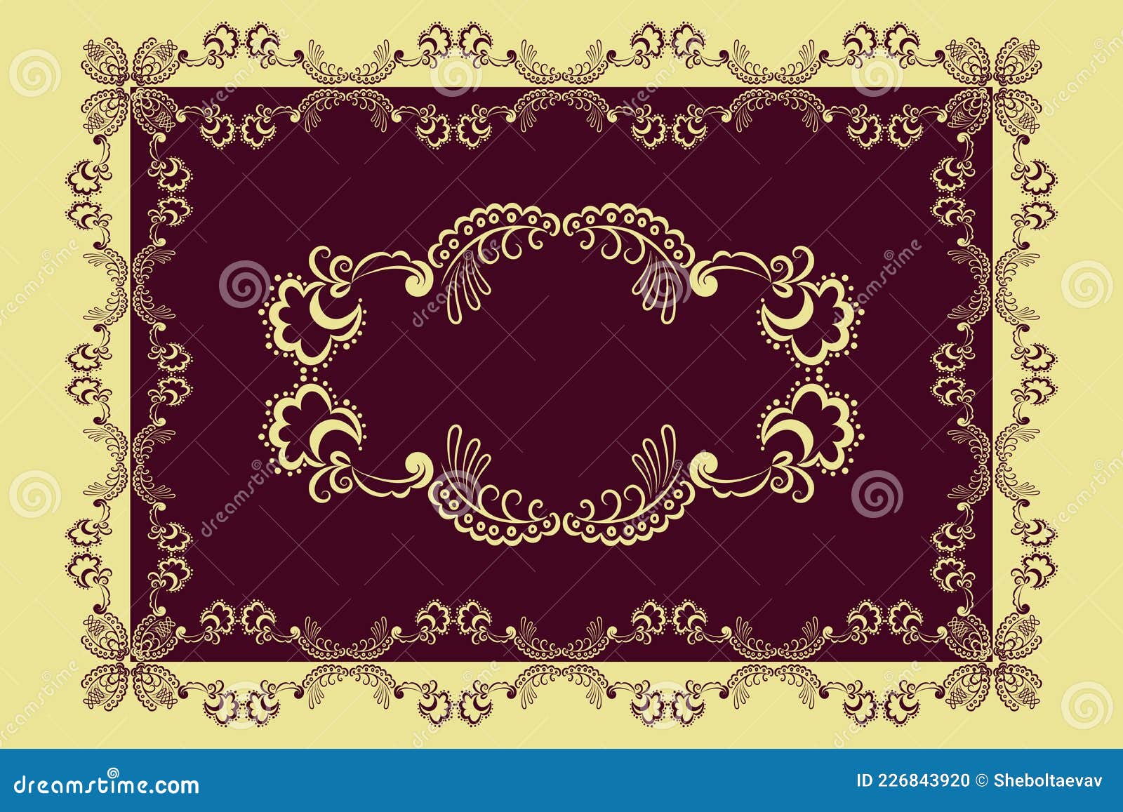 Rectangular Vignette Frame. Vector Illustration | CartoonDealer.com ...