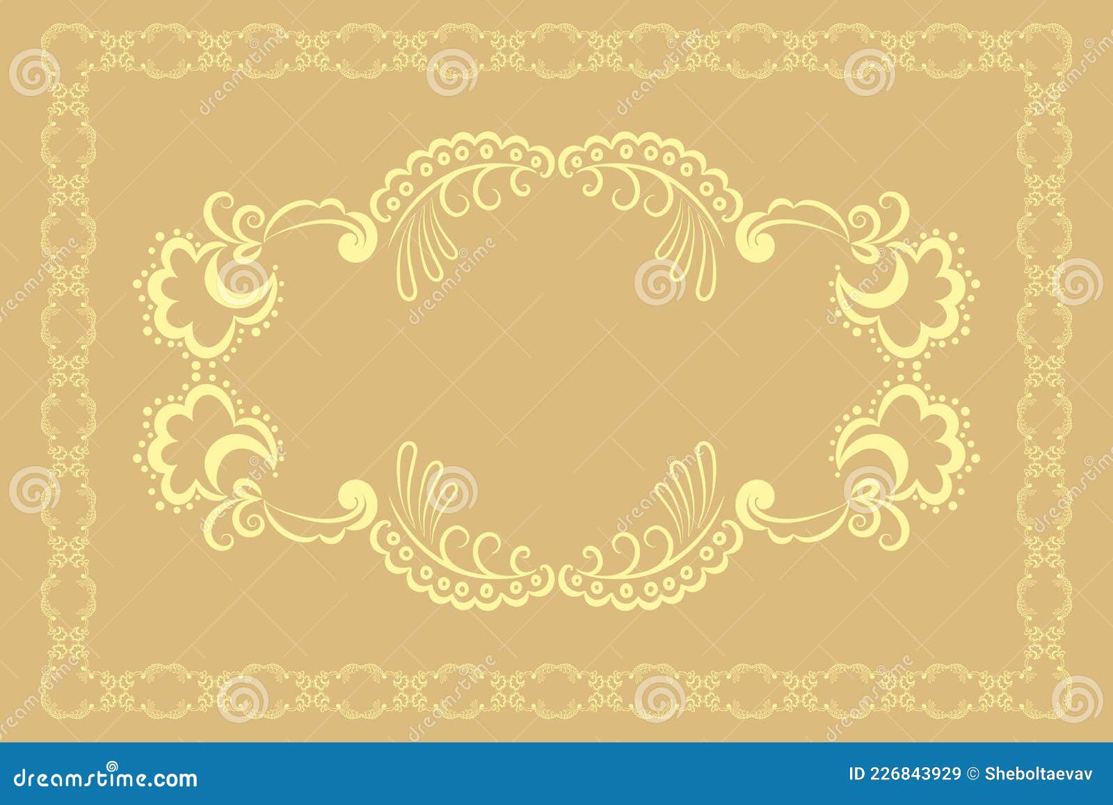 Rectangular Vignette Frame. Vector Illustration | CartoonDealer.com ...