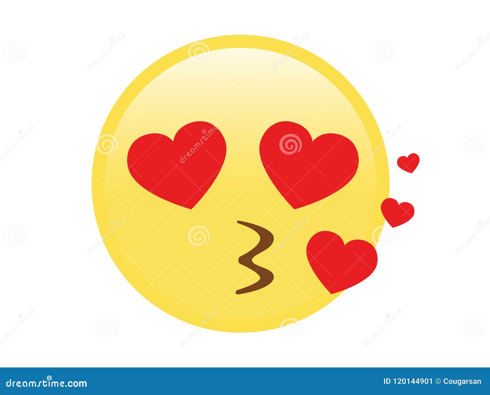 Kissing Face Lychee Cartoon Character Style Vector Illustration ...