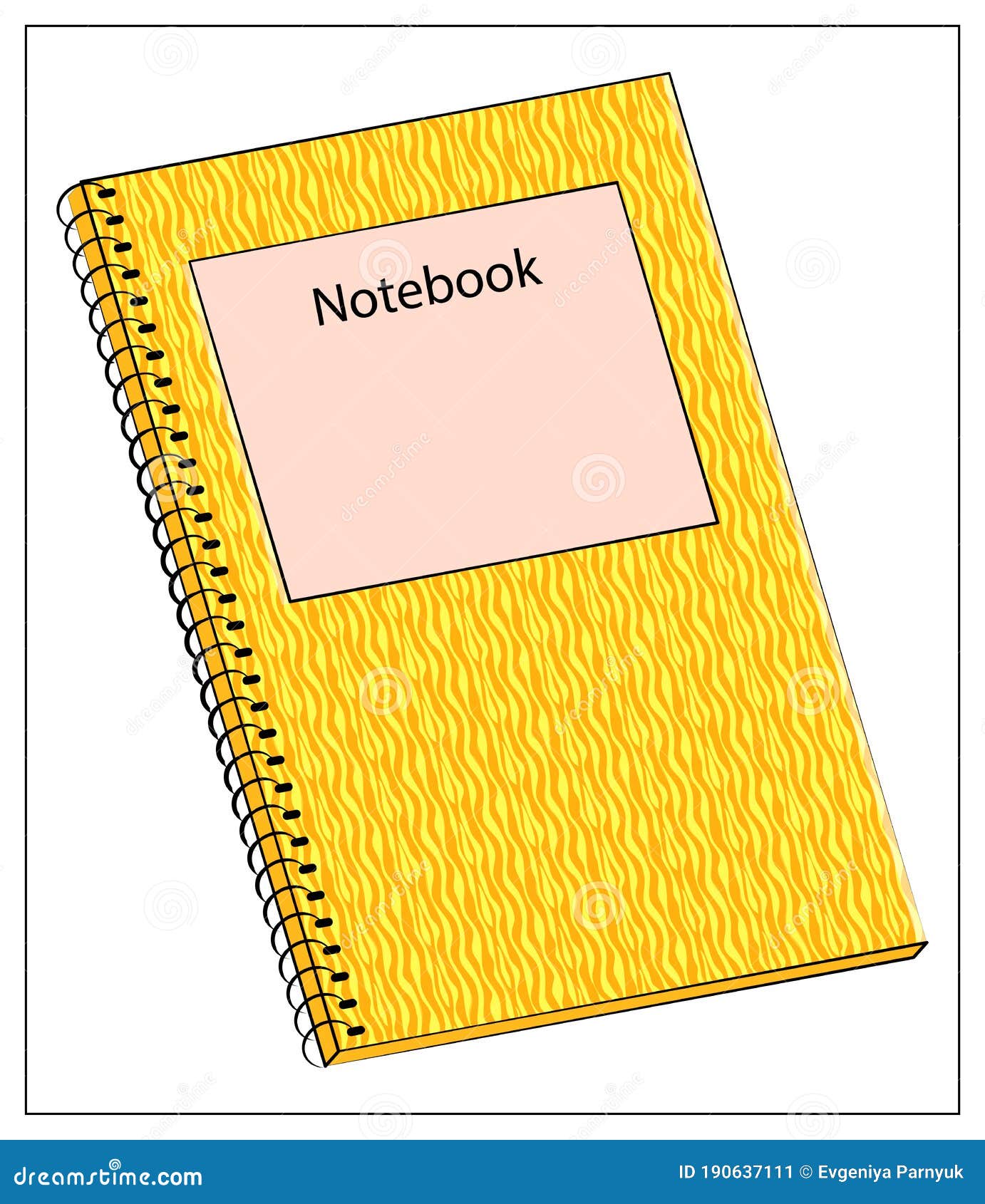 Vector Yellow Notebook Icon. Flat Vector Illustration of Notepad on the ...