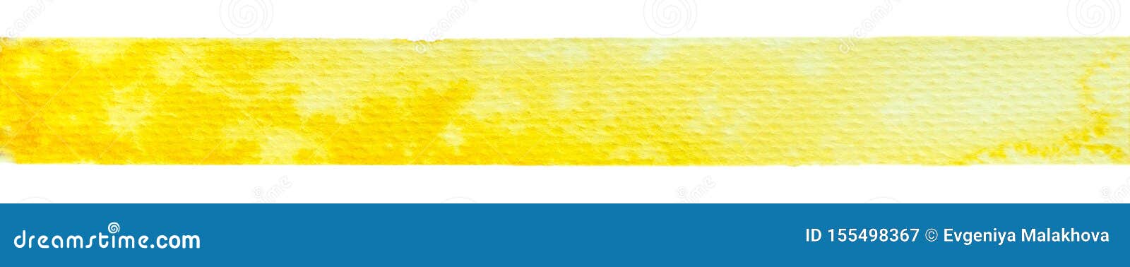 Vector Yellow Paint Texture Isolated on White - Watercolor Horizontal ...