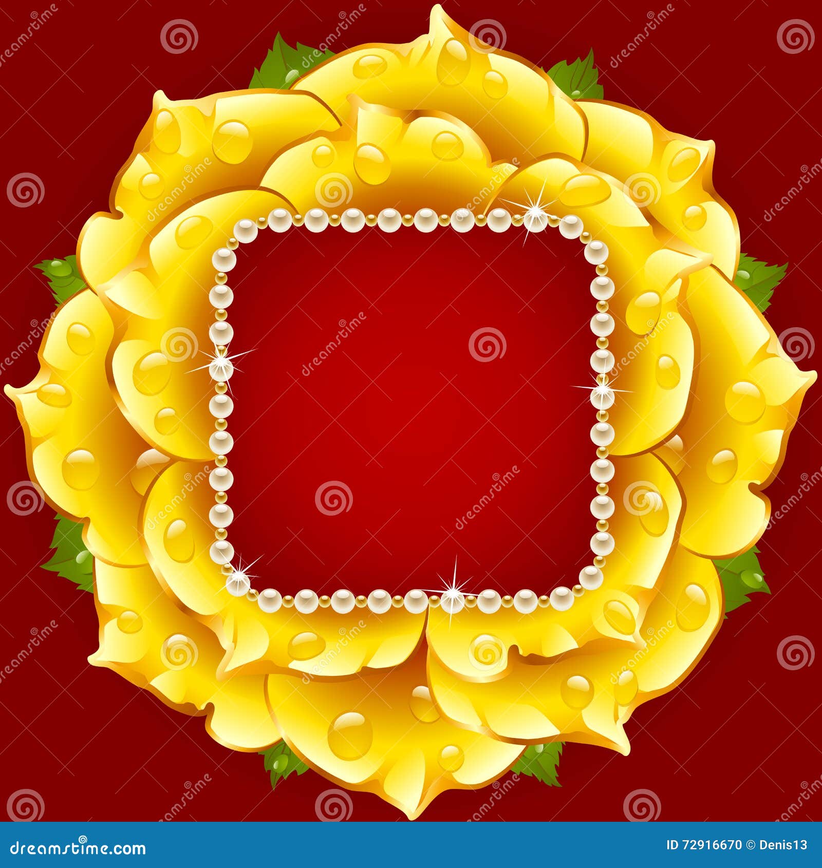 Vector Yellow Rose Circle Frame Stock Vector - Illustration of bunch ...