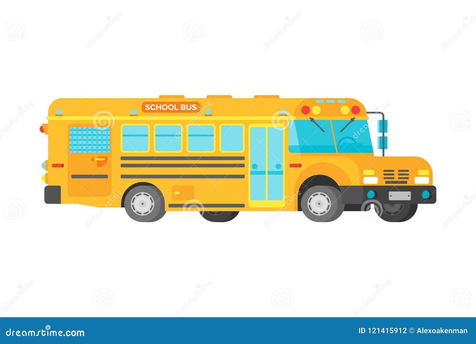 School Bus Flat Front