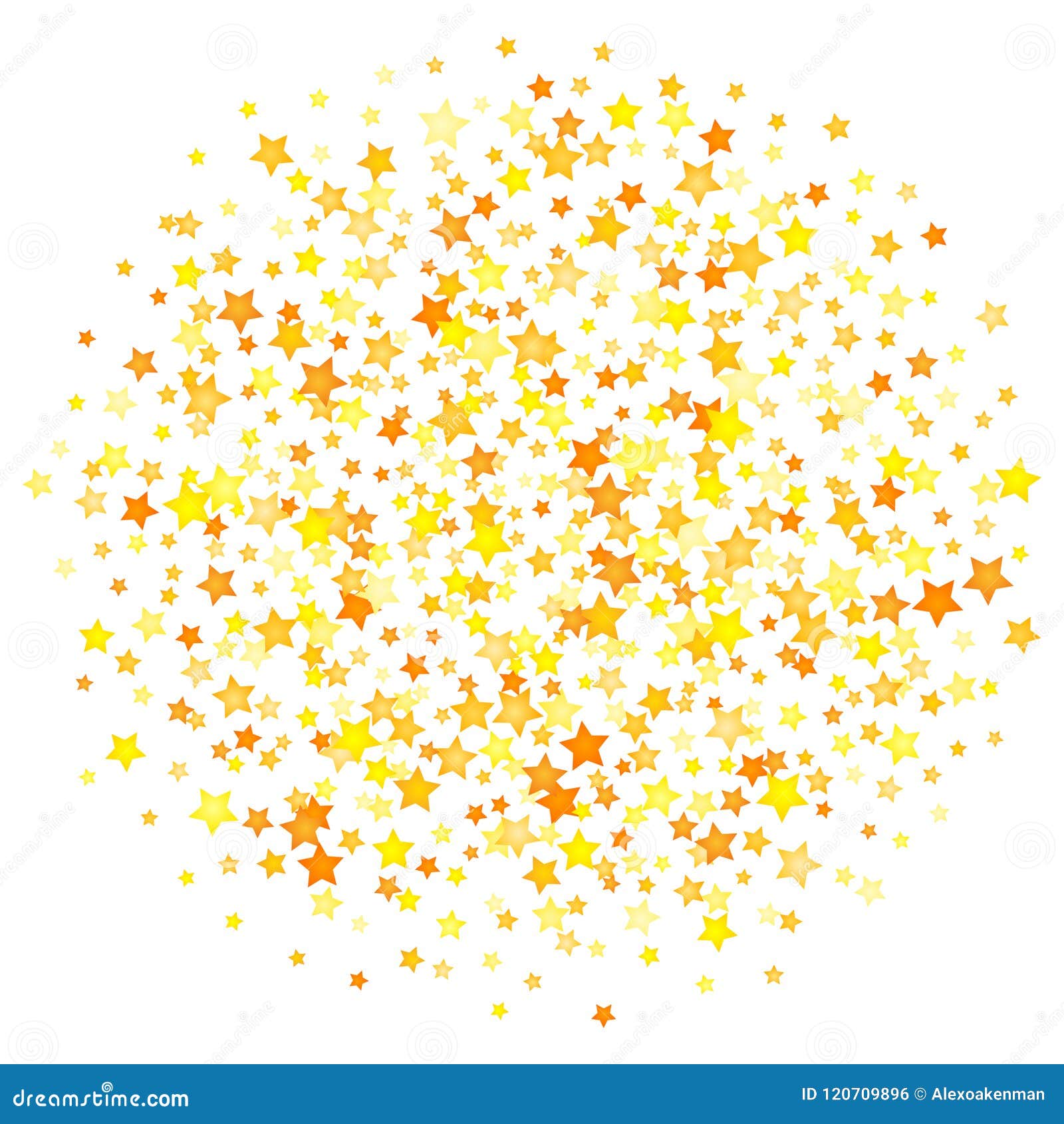 Vector Yellow Stars Background Element in Flat Style Stock Vector ...