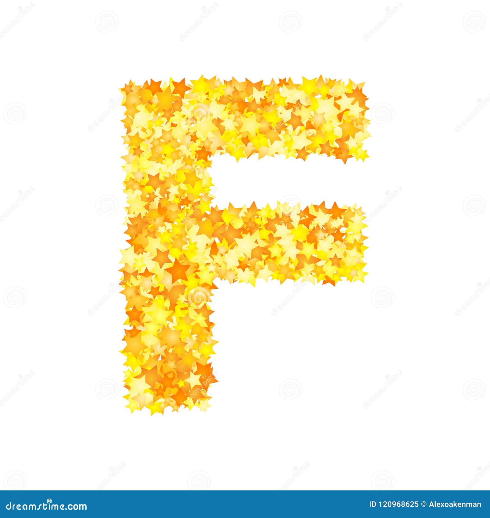 Vector Yellow Stars Font, Letter F Stock Vector - Illustration of event ...