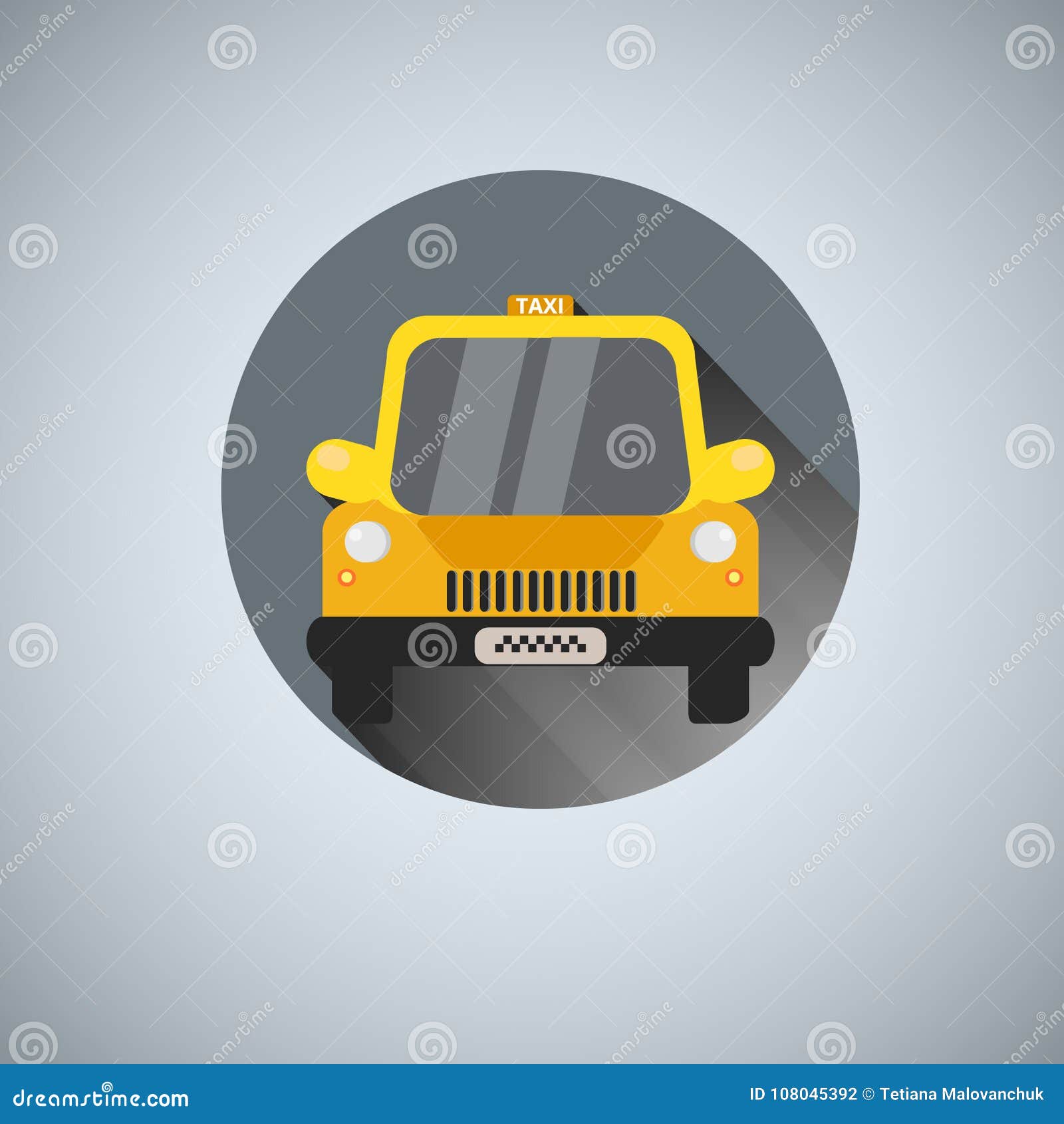 Vector yellow taxi logo stock vector. Illustration of mobile - 108045392
