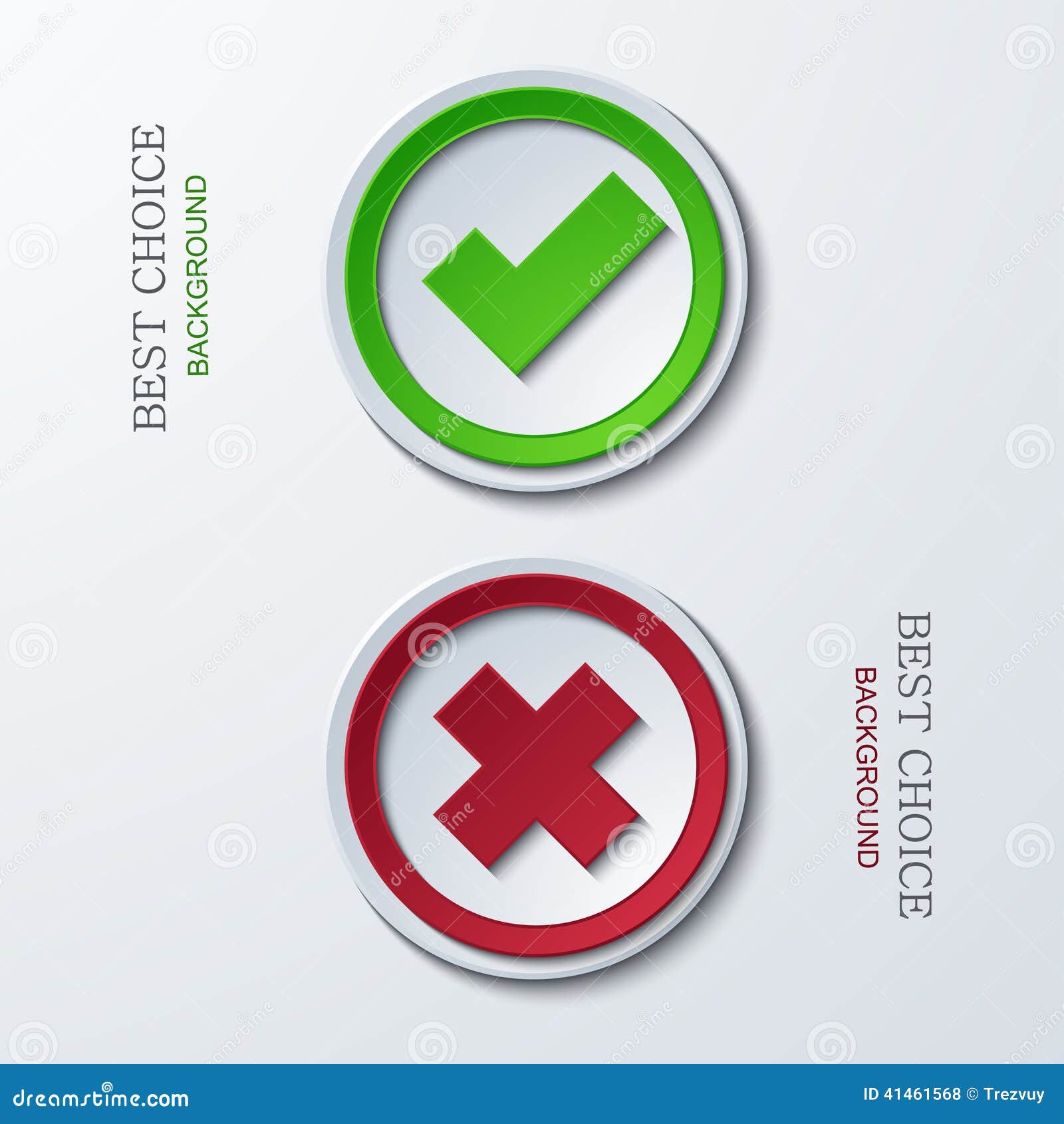 Vector Yes or No Circle Icons. Stock Vector - Illustration of true ...