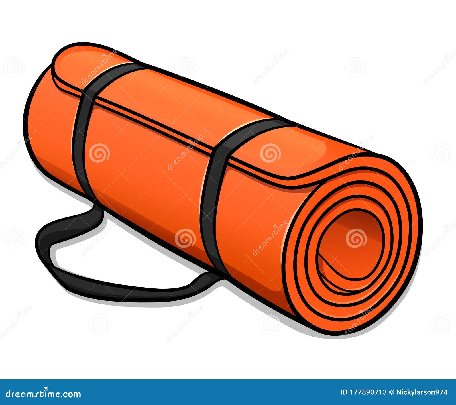 Vector Yogamat Drawing Design Isolated Stock Vector - Illustration of ...