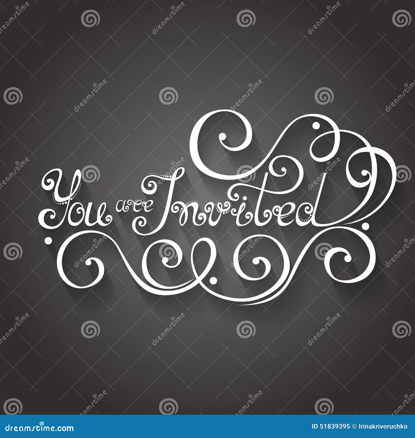Vector You are Invited Inscription, Holiday Invitation, Wedding Stock ... Vector You are Invited Inscription, Holiday Invitation, Wedding Stock ...