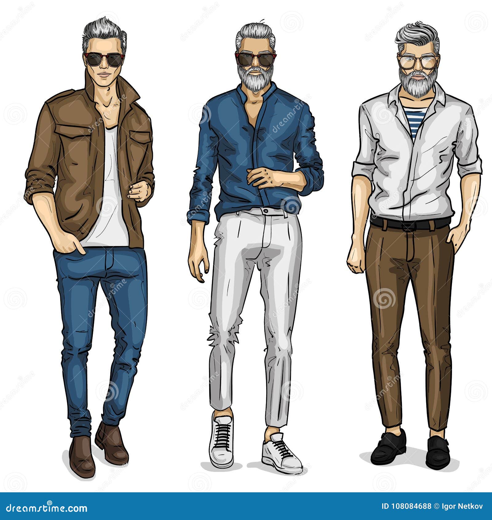 Vector young man models stock vector. Illustration of mannequin - 108084688