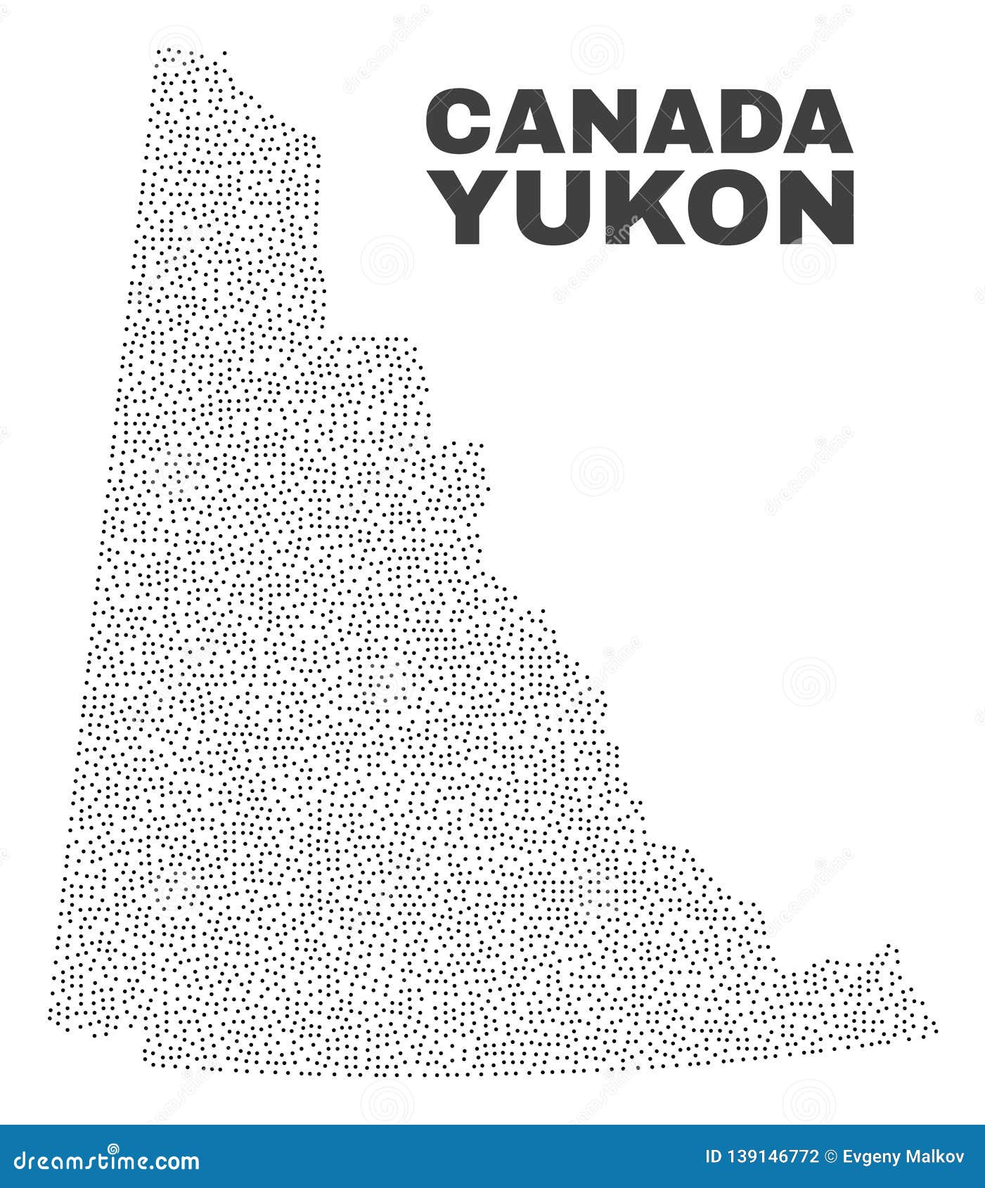 Vector Yukon Province Map of Points Stock Vector - Illustration of ...