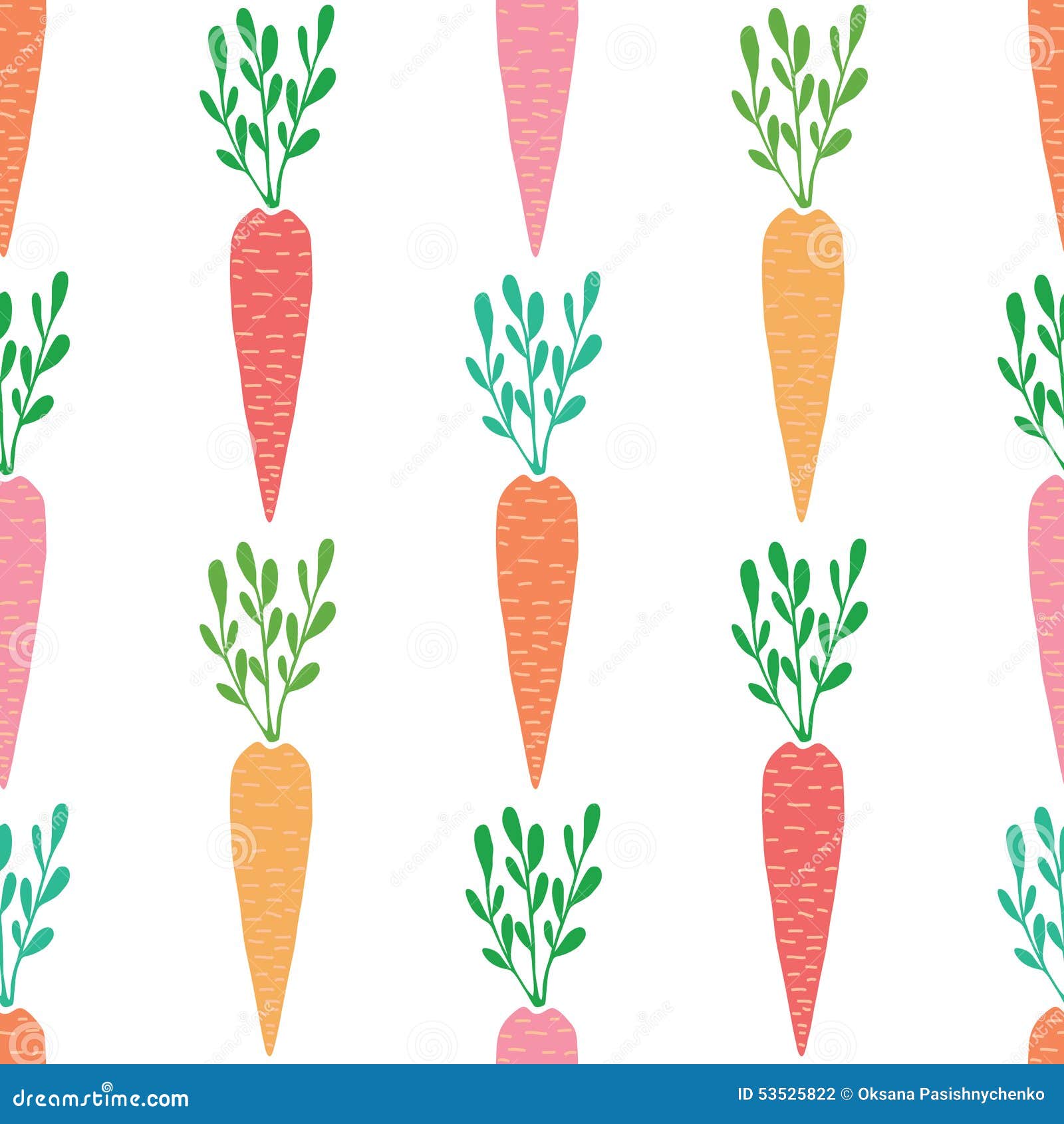 Vector Yummy Carrots Seamless Pattern Background Stock Vector ...