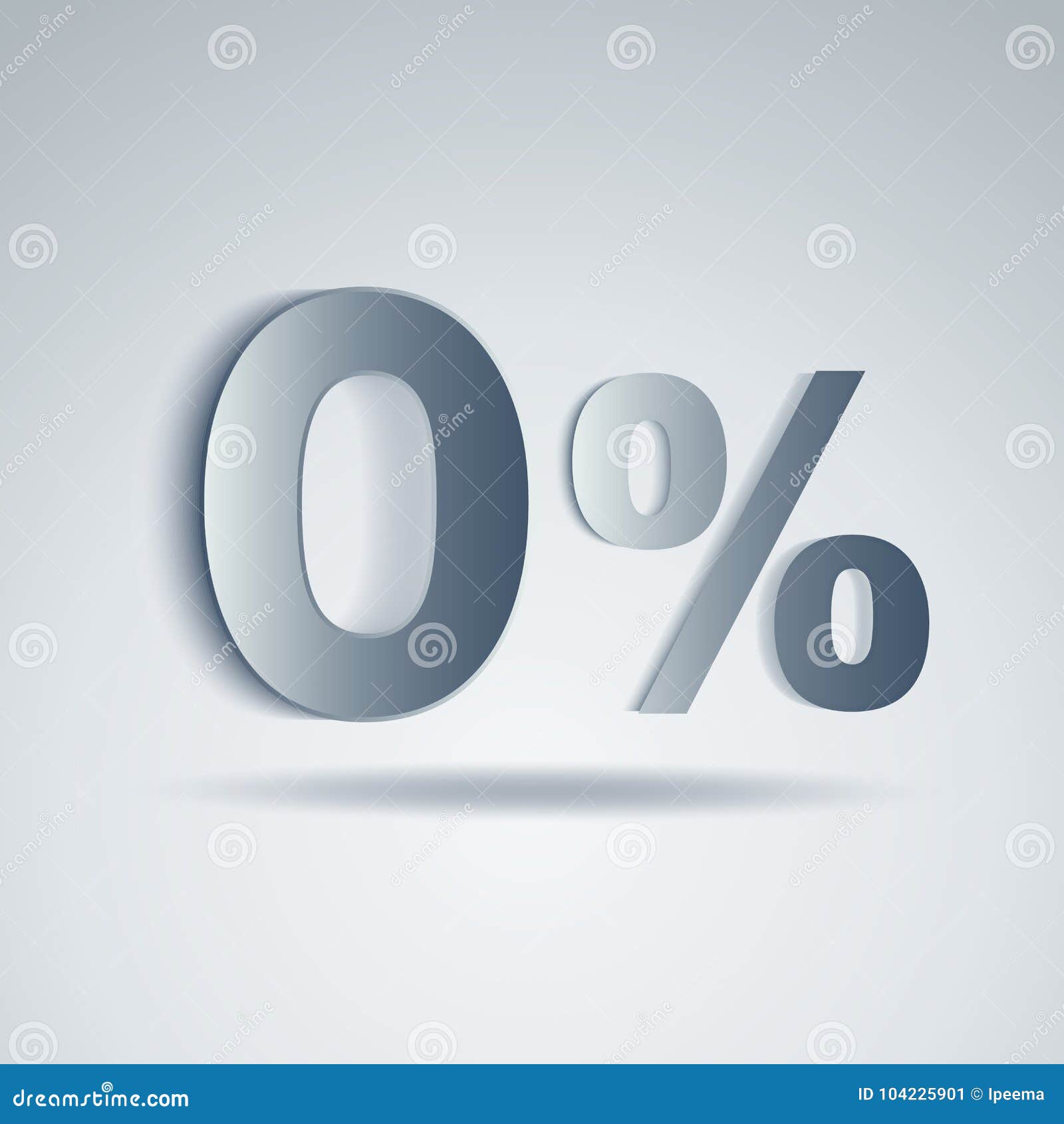 Vector of Zero Percent on White Background Stock Illustration ...