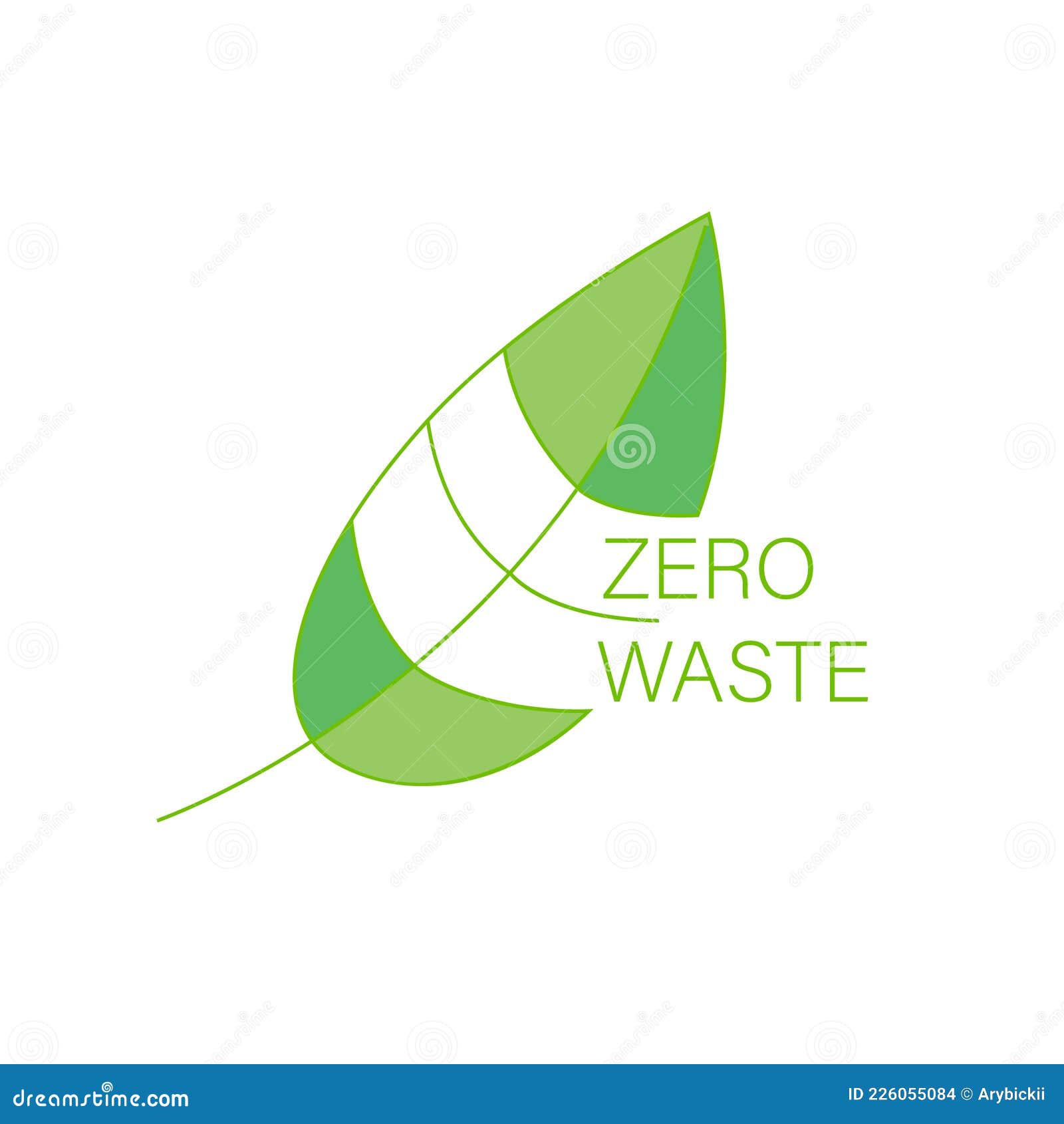 Vector Zero Waste logo stock vector. Illustration of label - 226055084