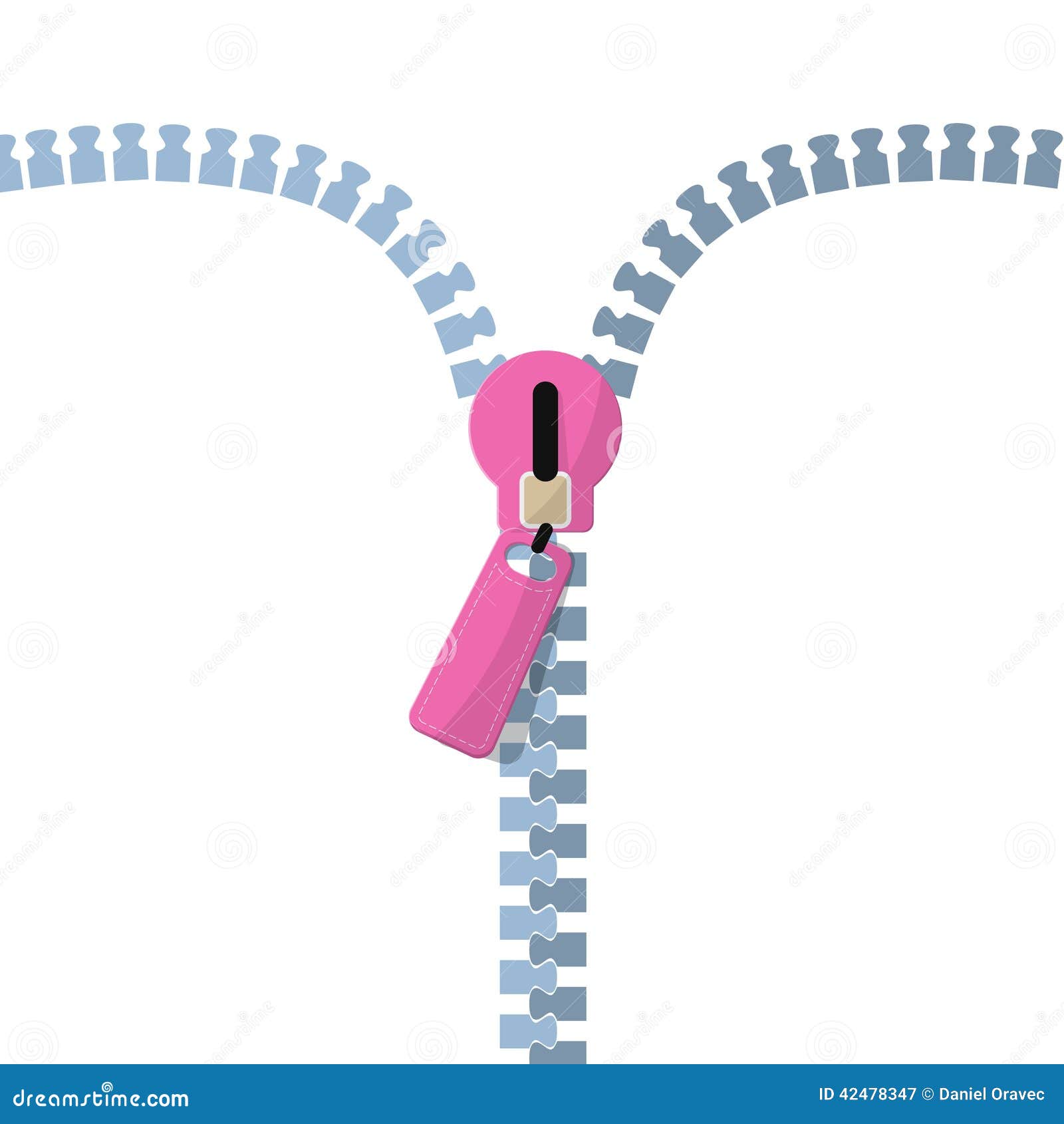 Vector Zipper Illustration stock vector. Illustration of design - 42478347