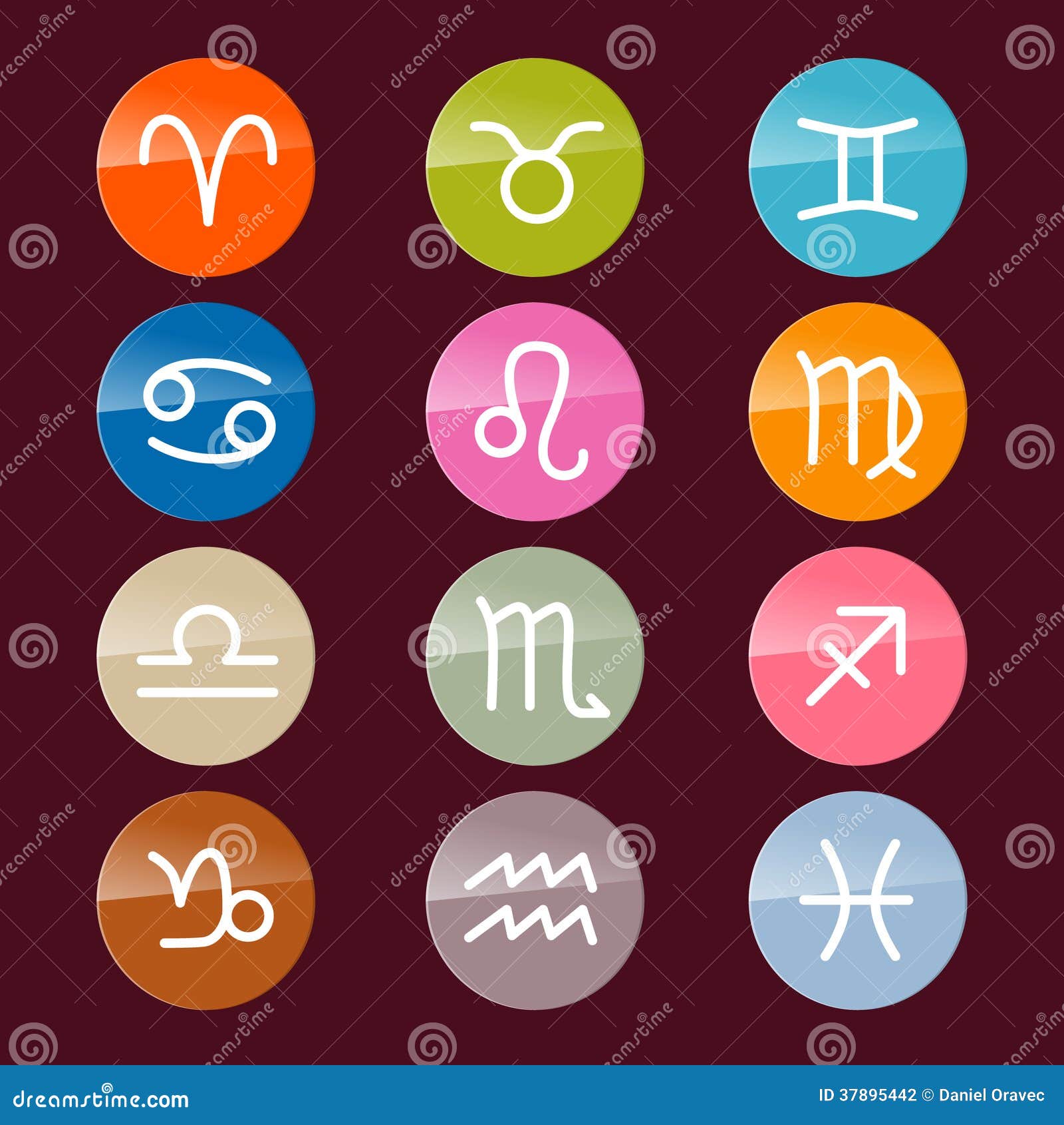 Vector Zodiac, Horoscope Icons Stock Vector - Illustration of ...