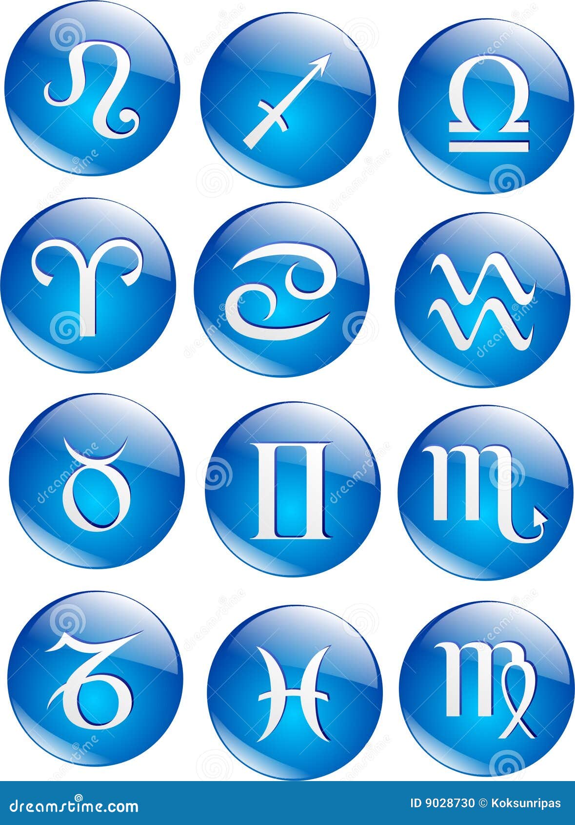 Vector zodiac icons stock vector. Illustration of sagittarius - 9028730