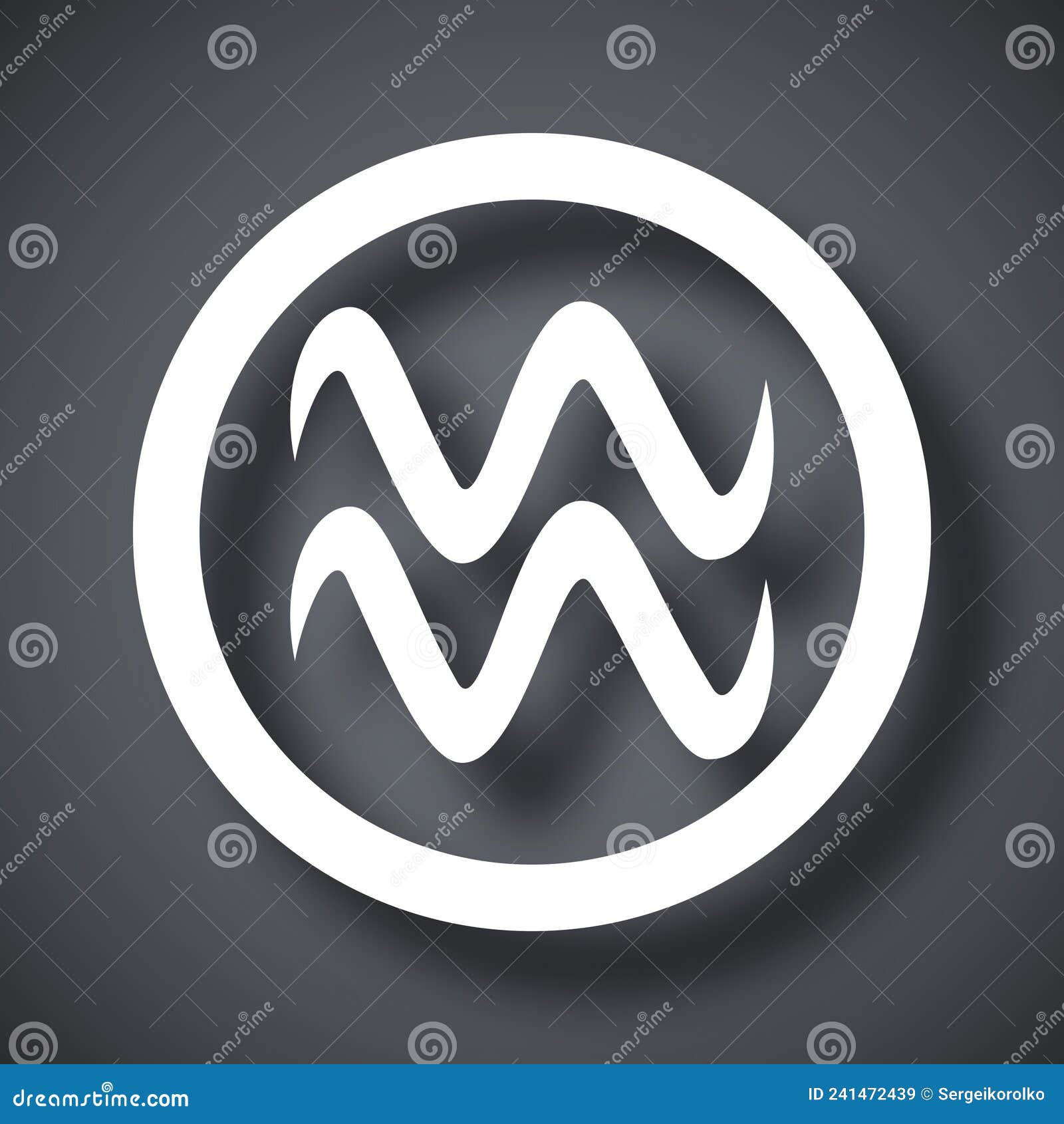 Vector Zodiac Sign Aquarius Stock Vector - Illustration of style ...