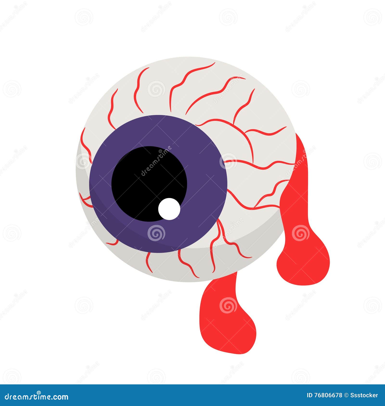 Vector zombie bloody eye stock vector. Illustration of cartoon - 76806678