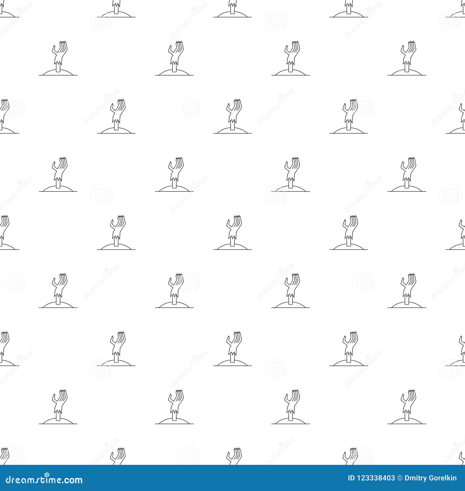 Zombie Pattern Seamless. Zombies Background. Undead Texture Vector ...