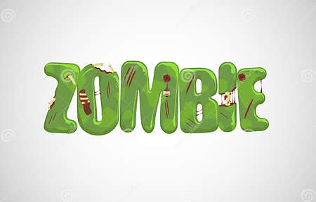 Vector zombie text stock vector. Illustration of demonic - 33985201