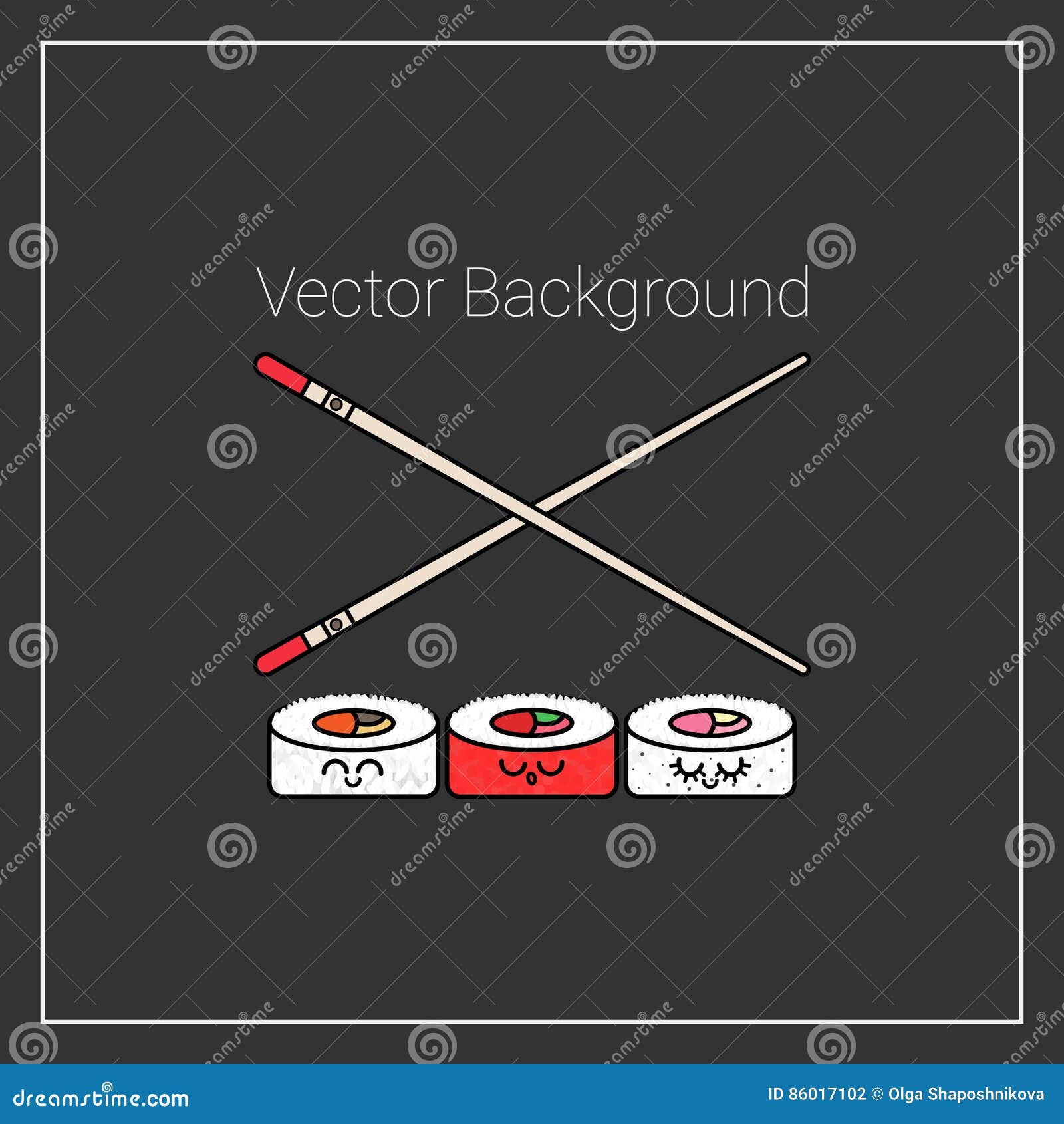 Vectorachtergrond Met Het Beeld Van De Emotionele Broodjes Vector ...