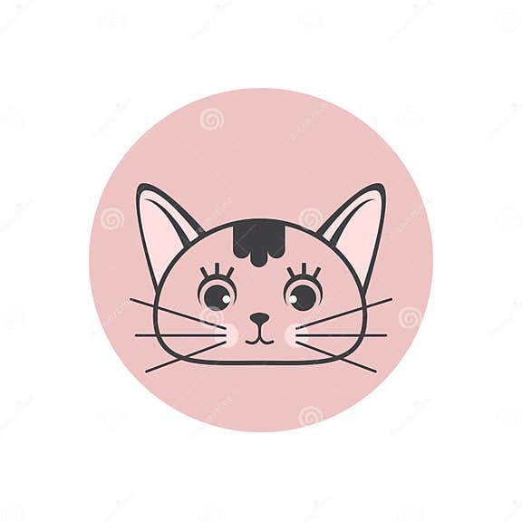 Vectorafbeelding Van Kattekopje Vector Illustratie - Illustration of ...