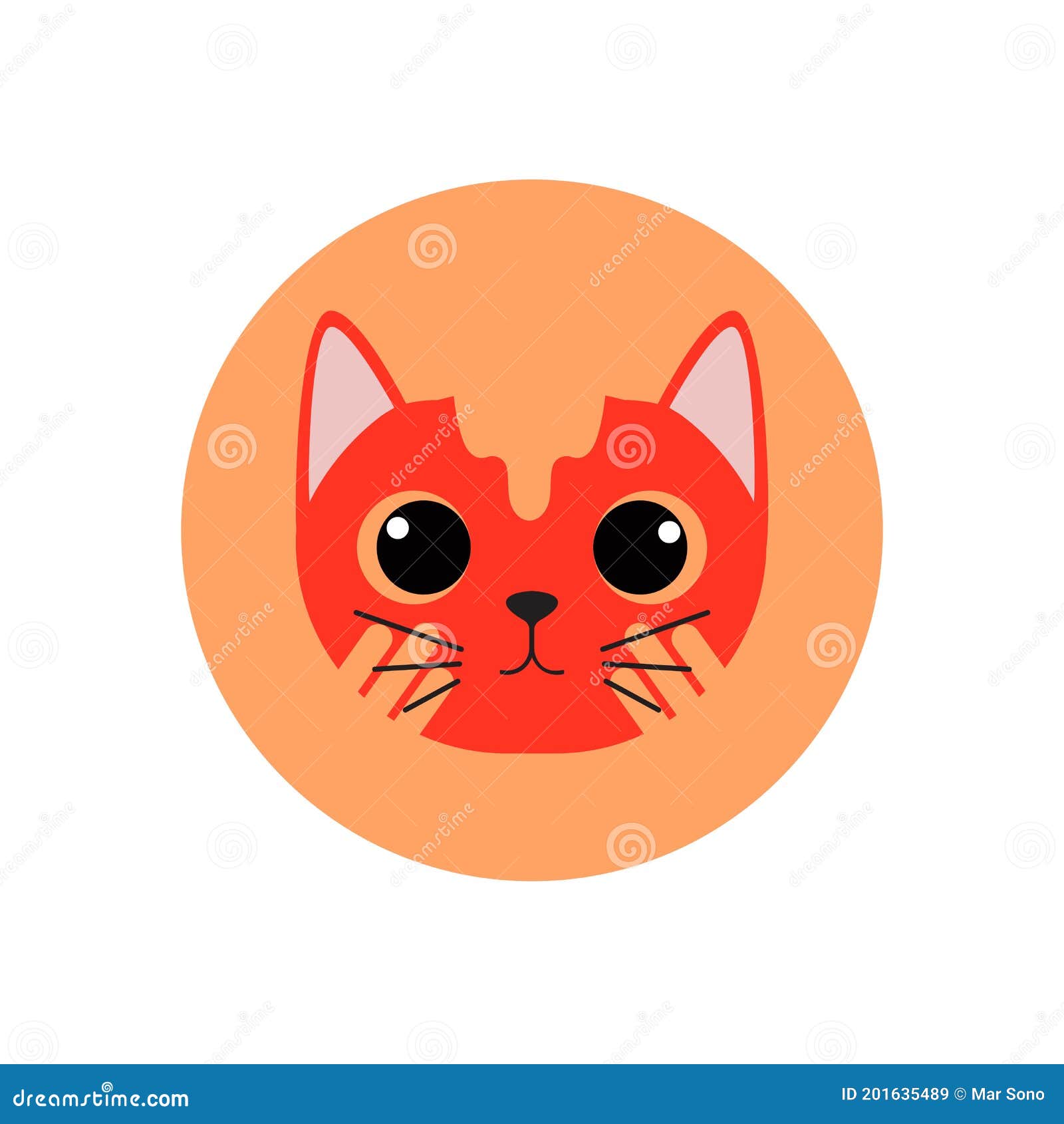 Vectorafbeelding Van Kattekopje Vector Illustratie - Illustration of ...