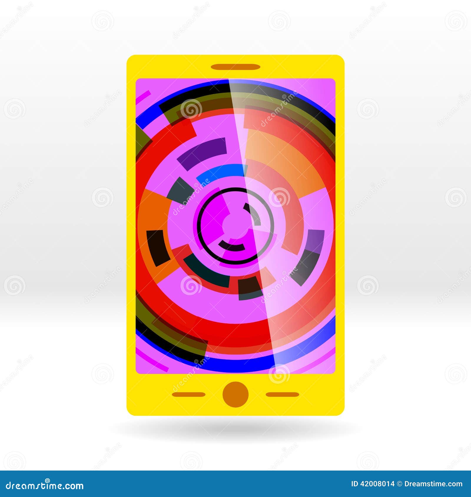 Vectoral Illustration: Yellow Cell Stock Vector - Illustration of phone ...
