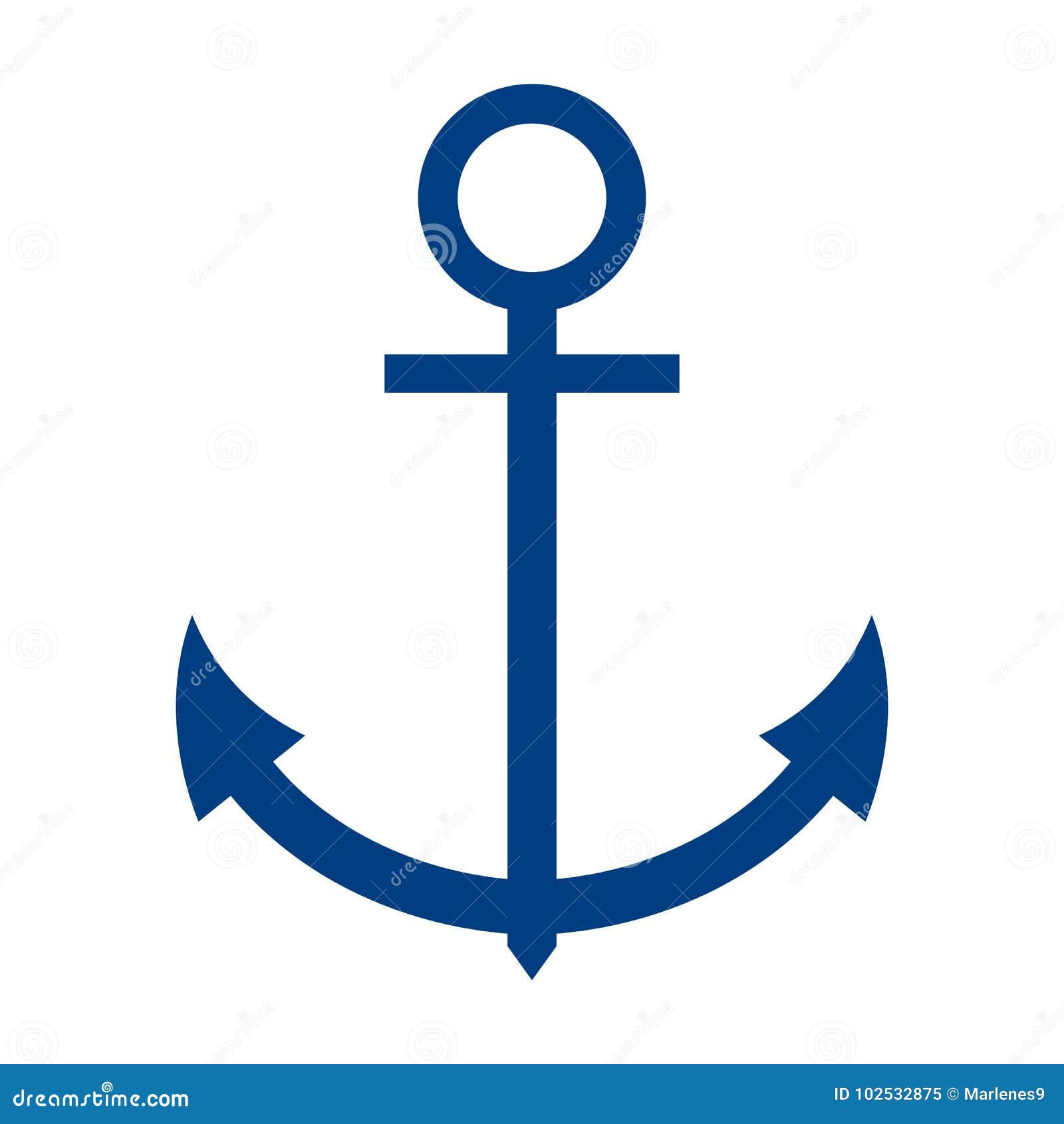 Vectoranker Anker Vectorillustratie Vector Illustratie - Illustration ...