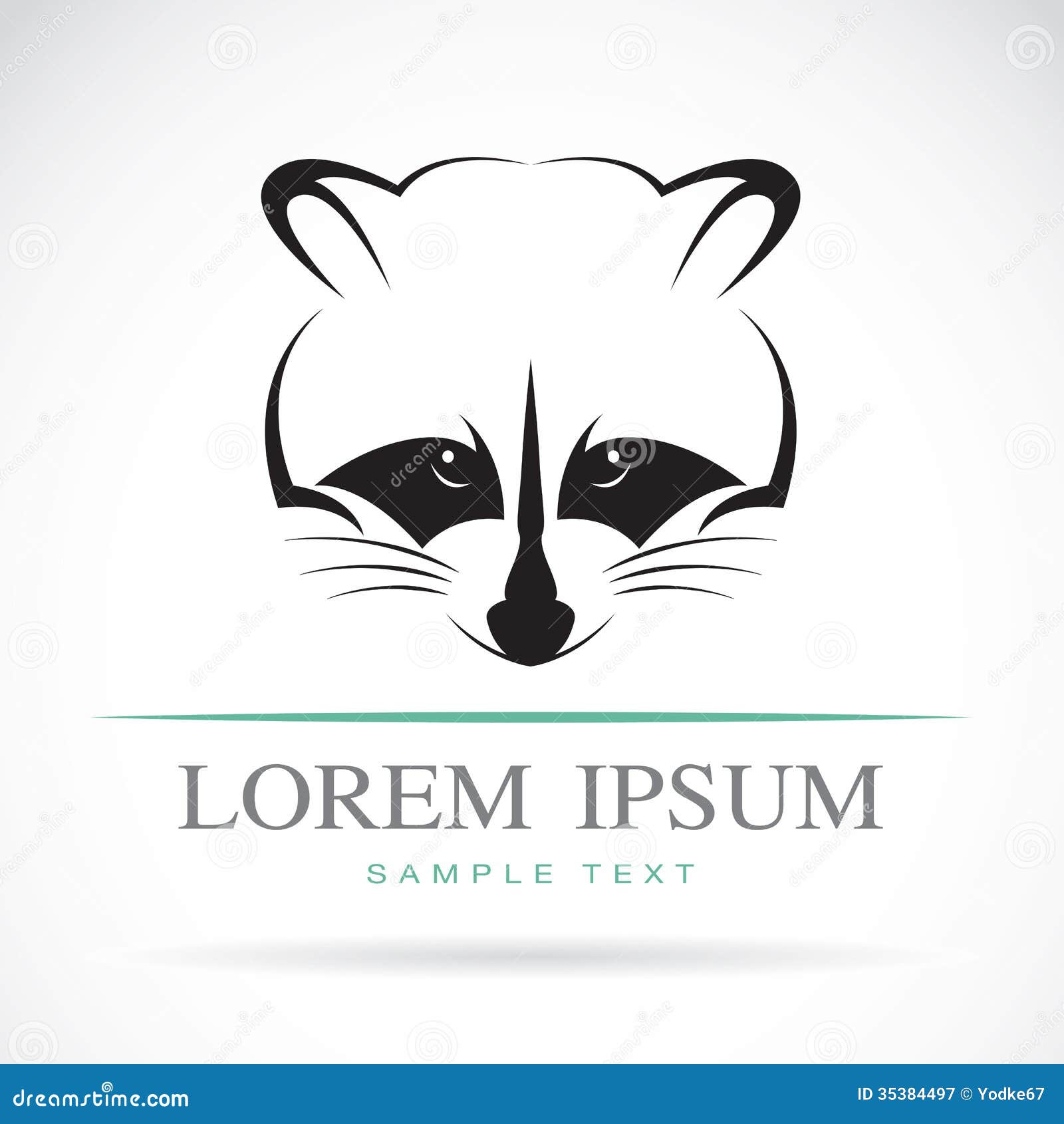 Vectorbeeld Van Een Wasbeer Vector Illustratie - Illustration of nave ...