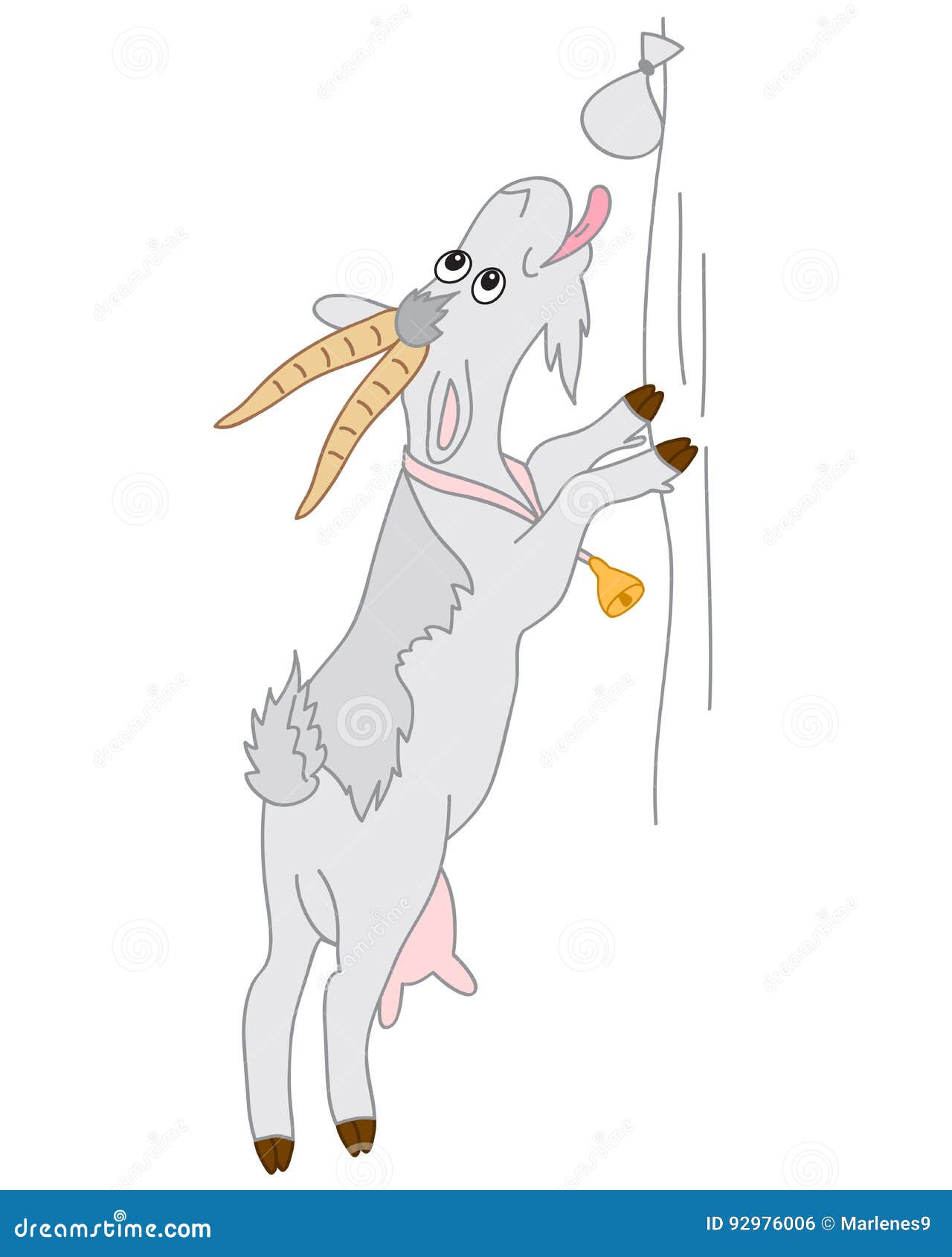 Vectorbeeldverhaalgeit, Geit Clipart Vector Illustratie - Illustration ...