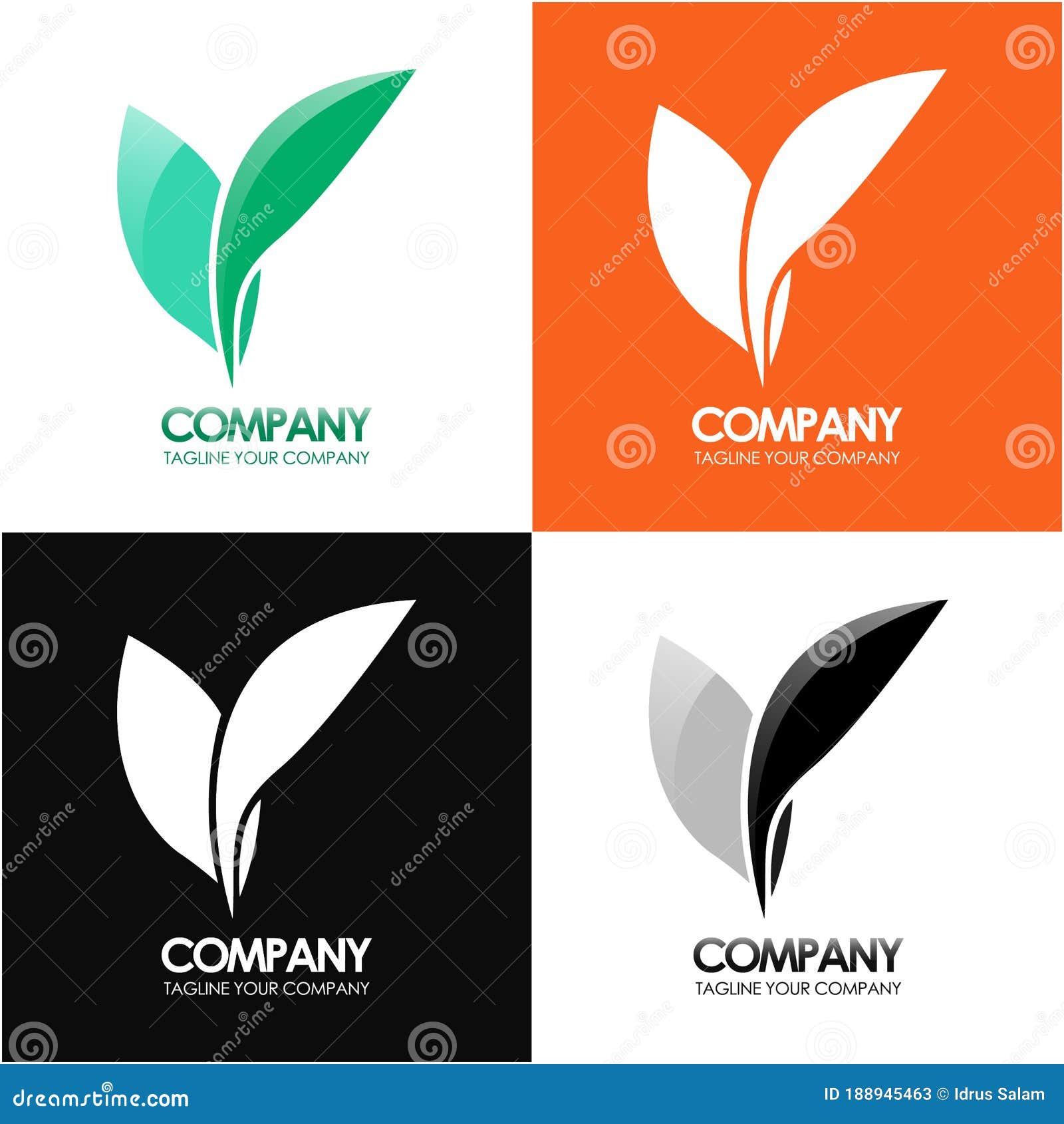 Vectorblad Logo Groen Eco - Pictogram Boomgroei Groen. Logo Van ...