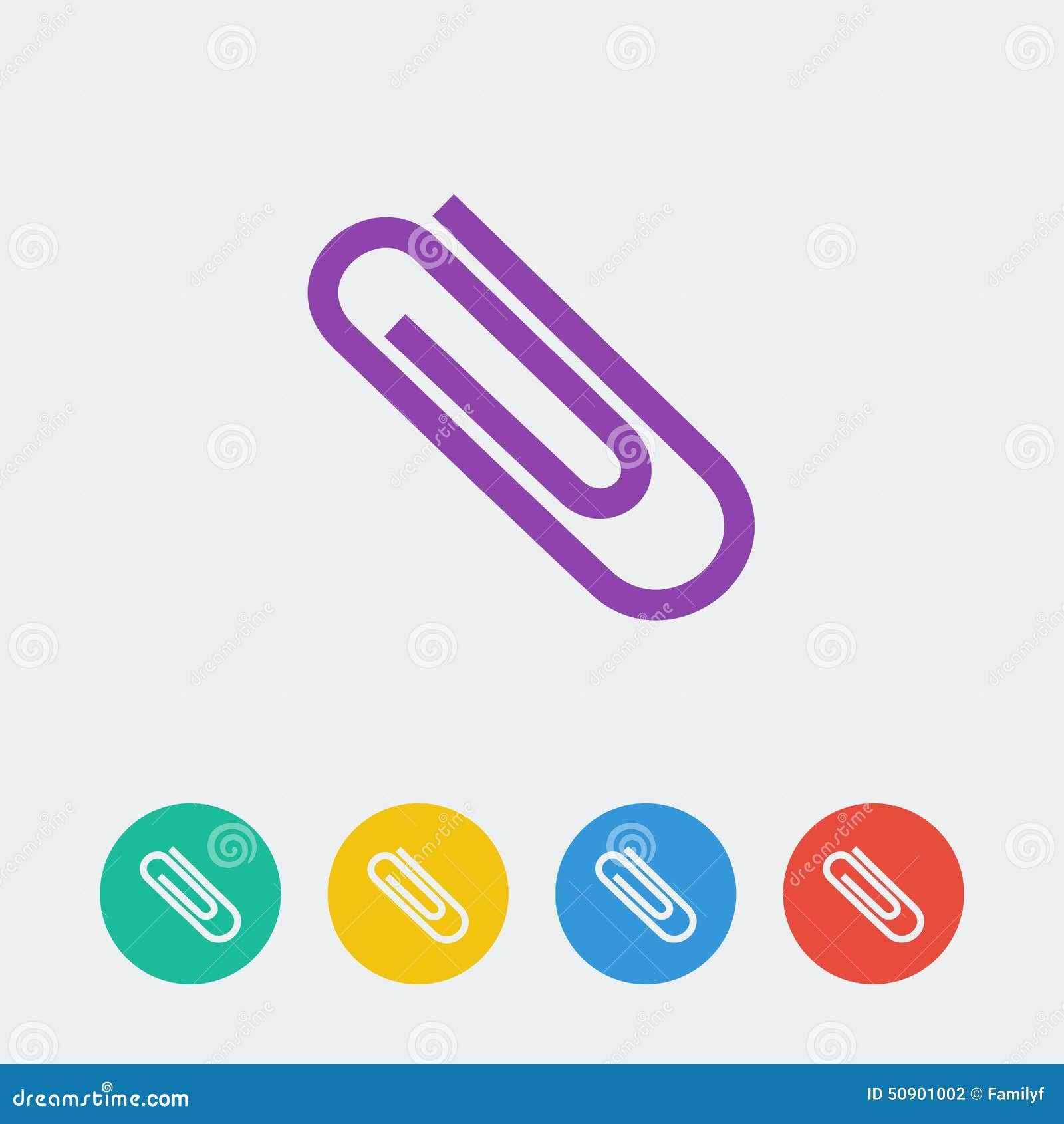 Vectorclip Flat Circle Icon Stock Vector - Illustration of attach, note ...