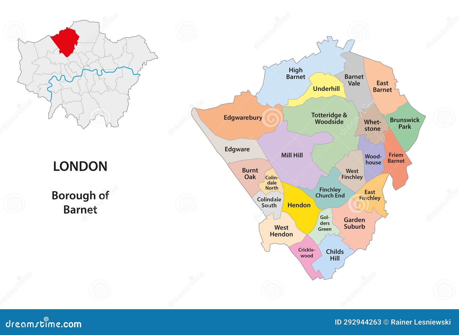 Vectores De Barnet Map London Uk Ilustración del Vector - Ilustración ...
