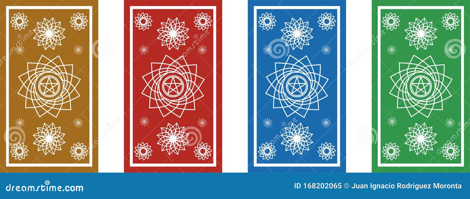 Vectorial Design of the Back of Tarot Cards Stock Vector - Illustration ...