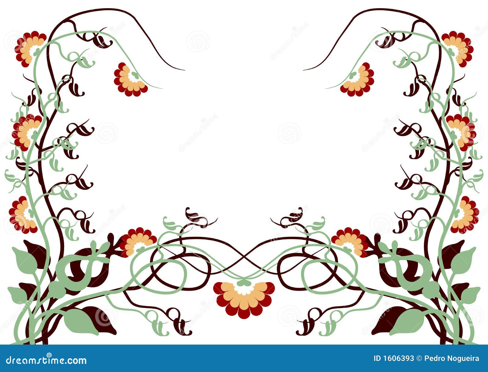 Vectorial flower pattern stock vector. Illustration of ornament - 1606393