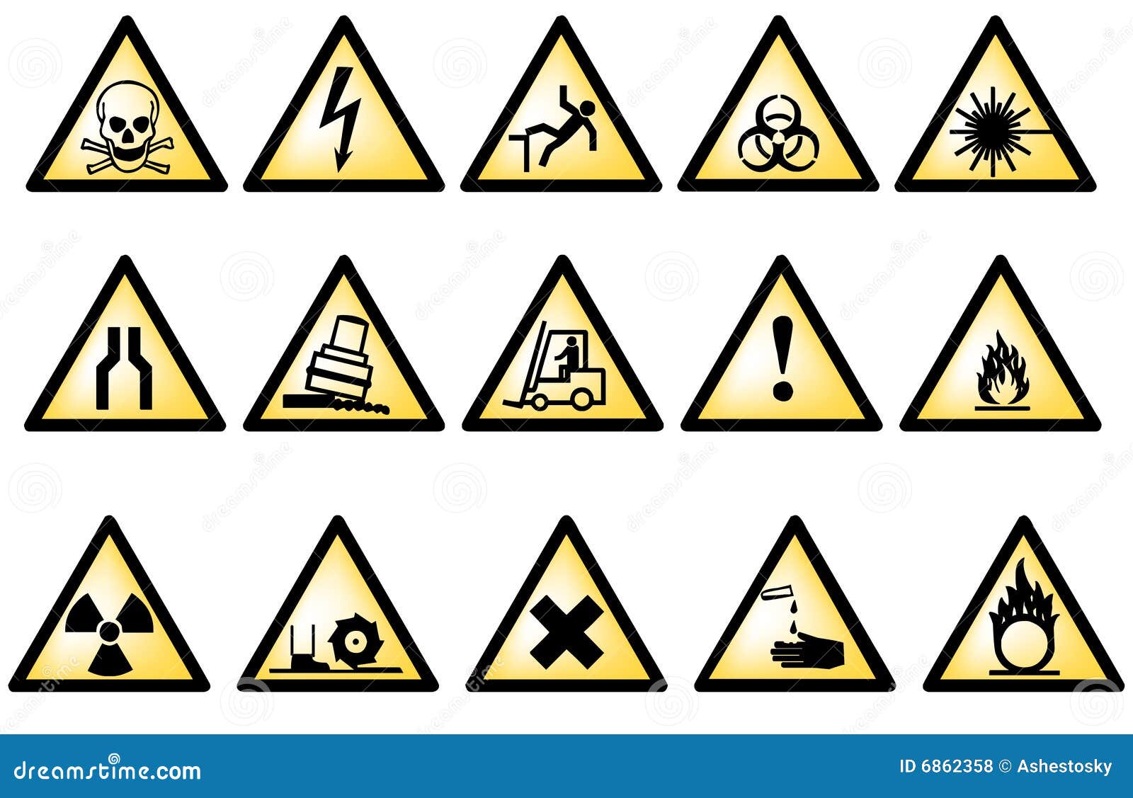 Vectorial Gefahrensymbole vektor abbildung. Illustration von vorsichtig ...