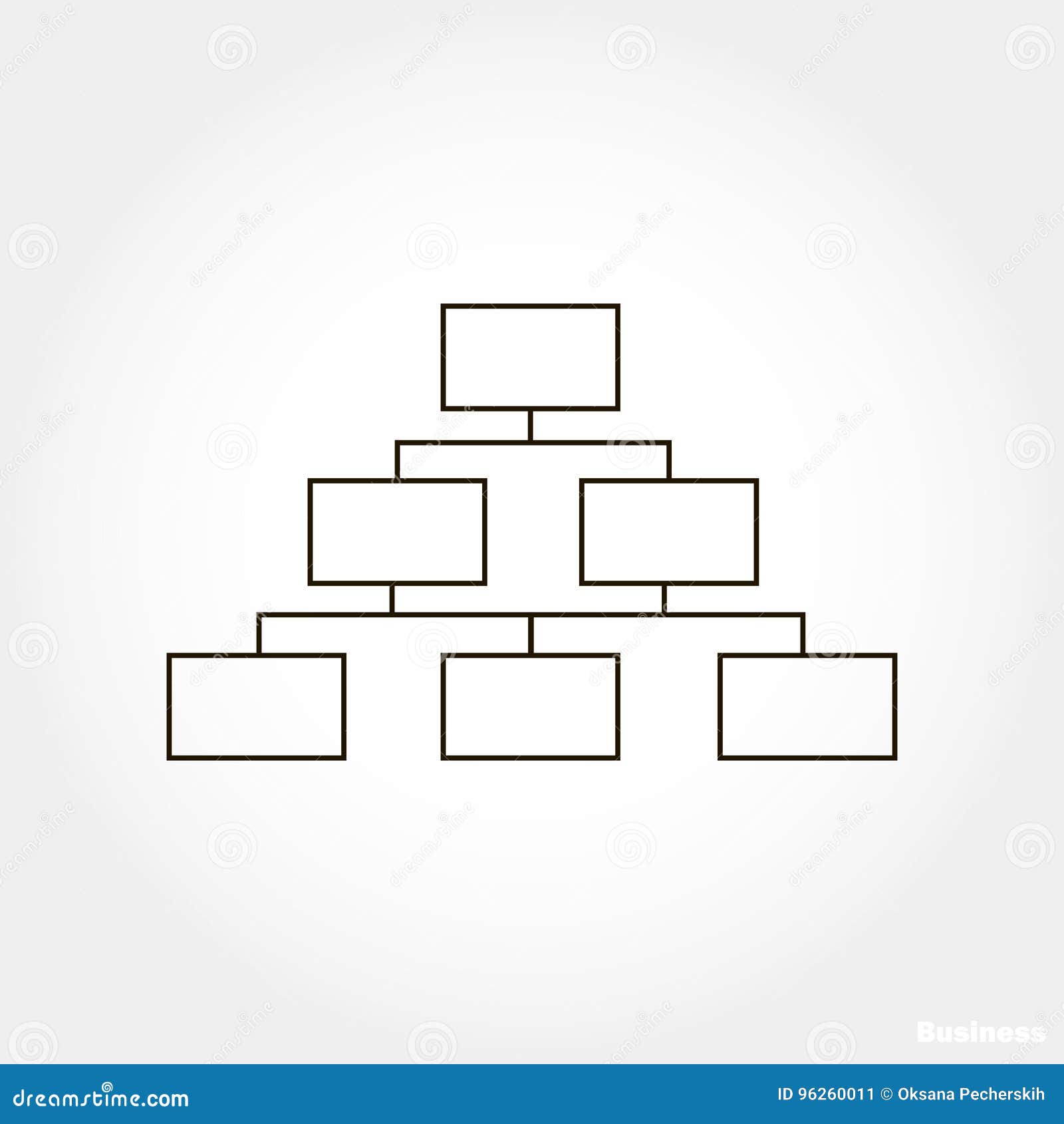 Vectorial Image of a Tree Structure of Elements. Black Scheme on Stock ...