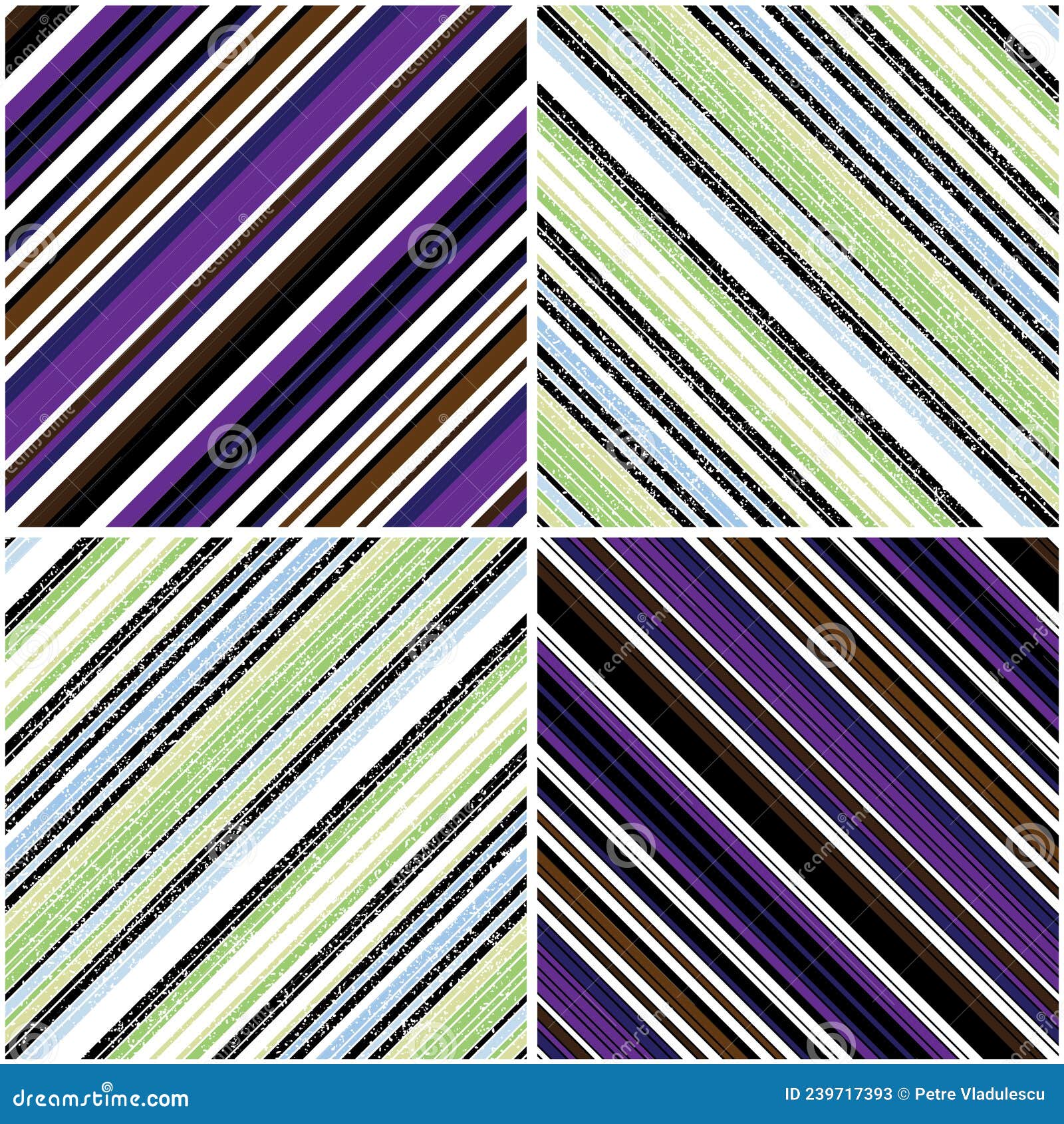 Vectorial Pattern Collection with Oblique Colored Segments_o Stock ...