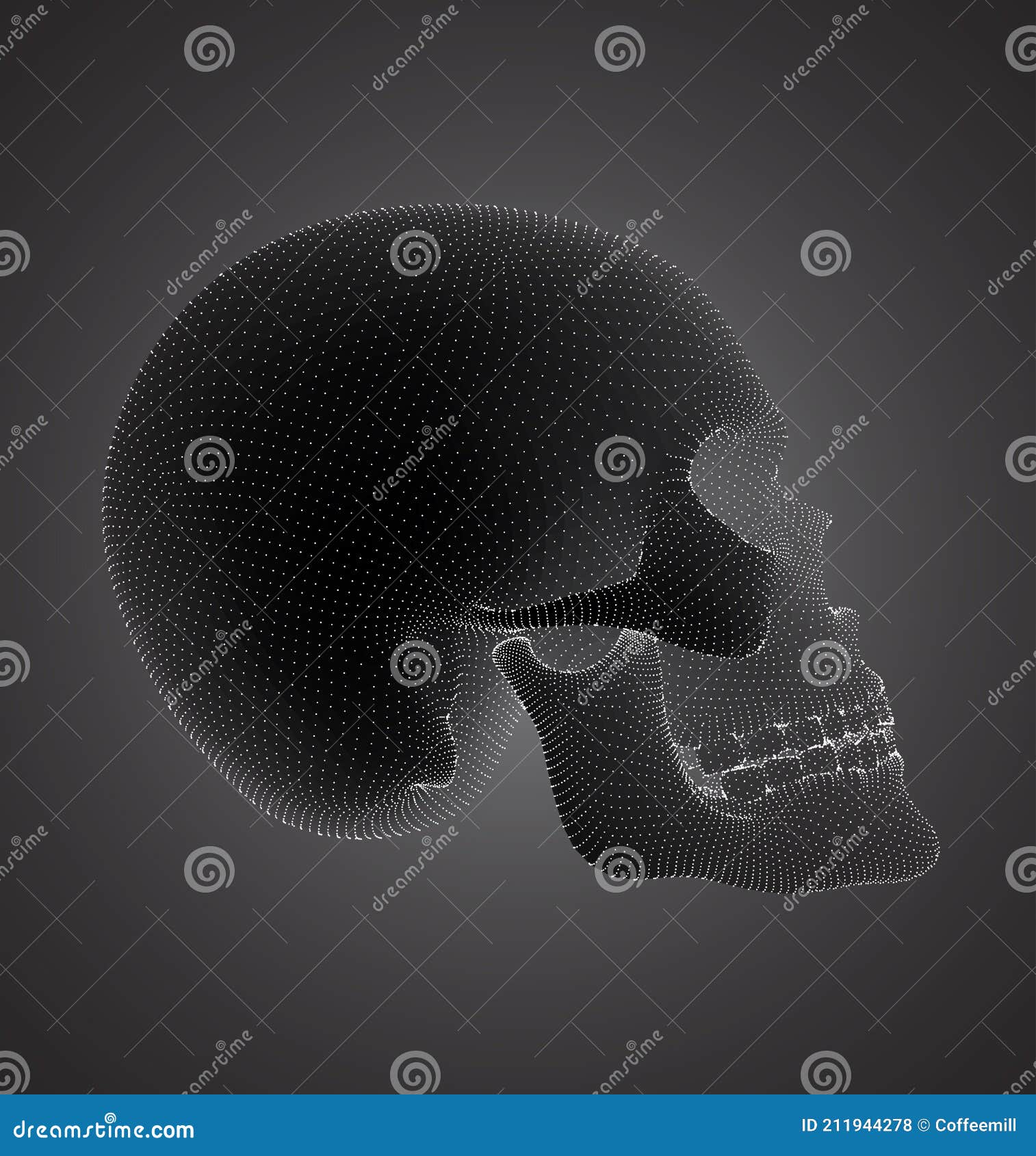 Vectorial Set of Human Skulls with Square and Triangular Stock Vector ...
