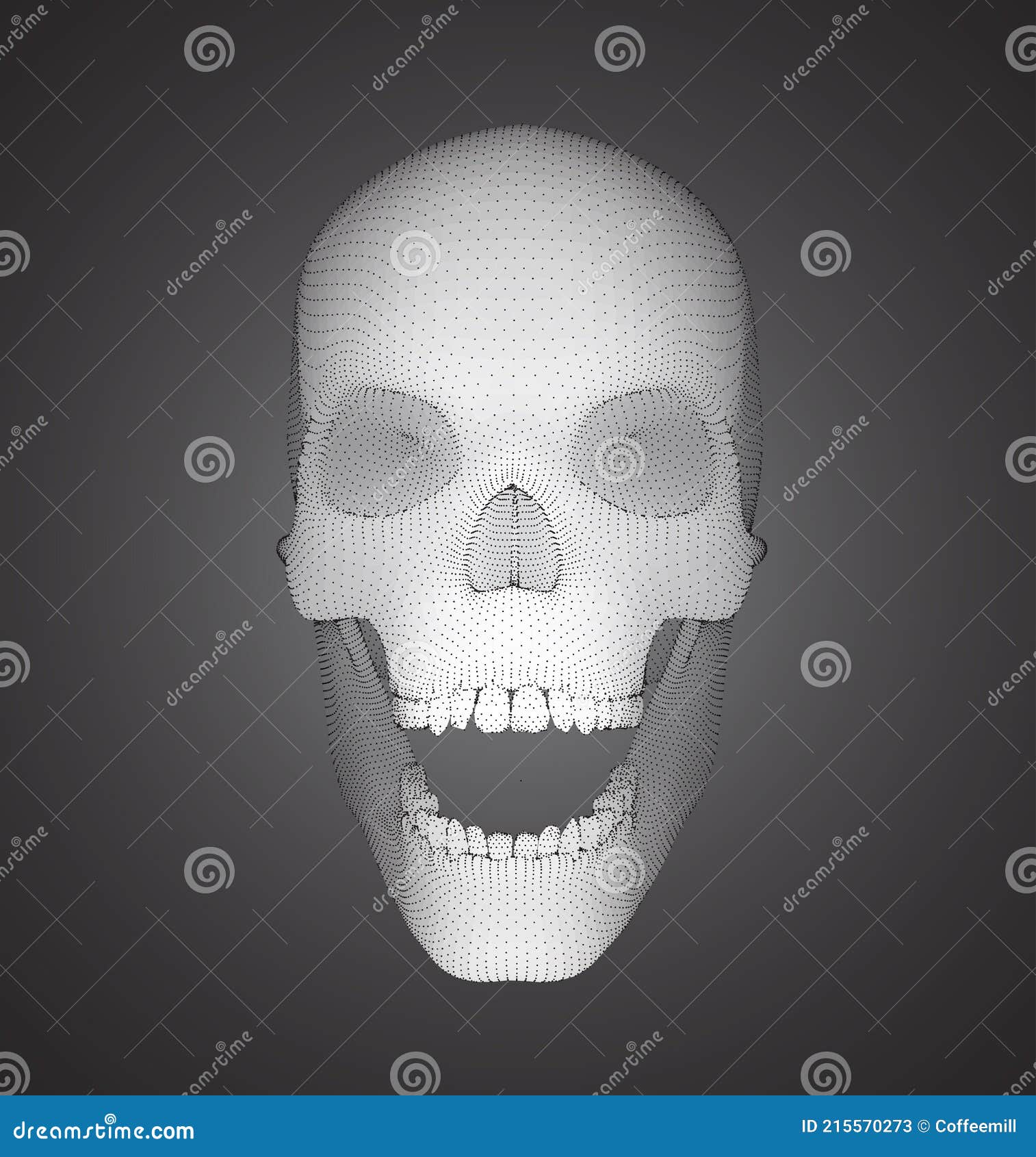 Vectorial Set of Human Skulls with Square and Triangular Stock Vector ...
