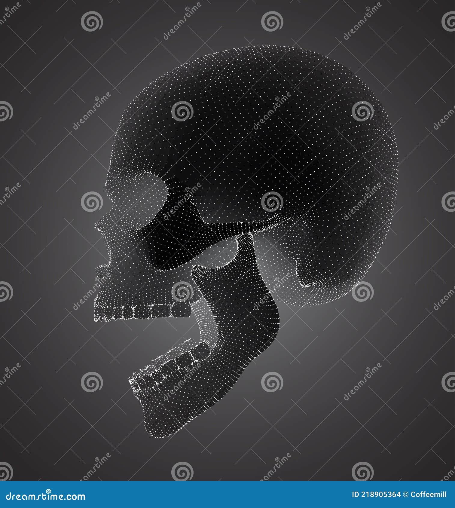 Vectorial Set of Human Skulls with Square and Triangular Stock Vector ...