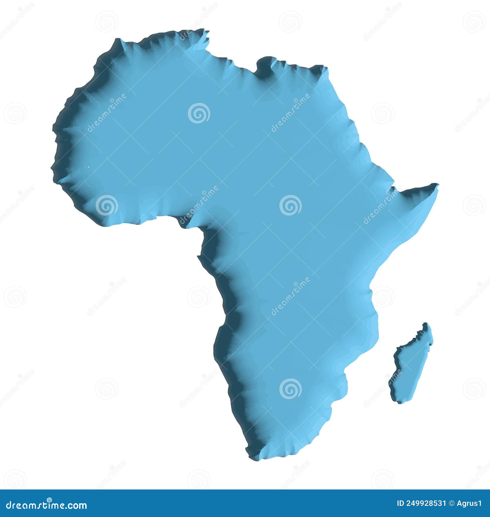 Vectorillusie Van 3d Afrikaanse Kaart Vector Illustratie - Illustration ...