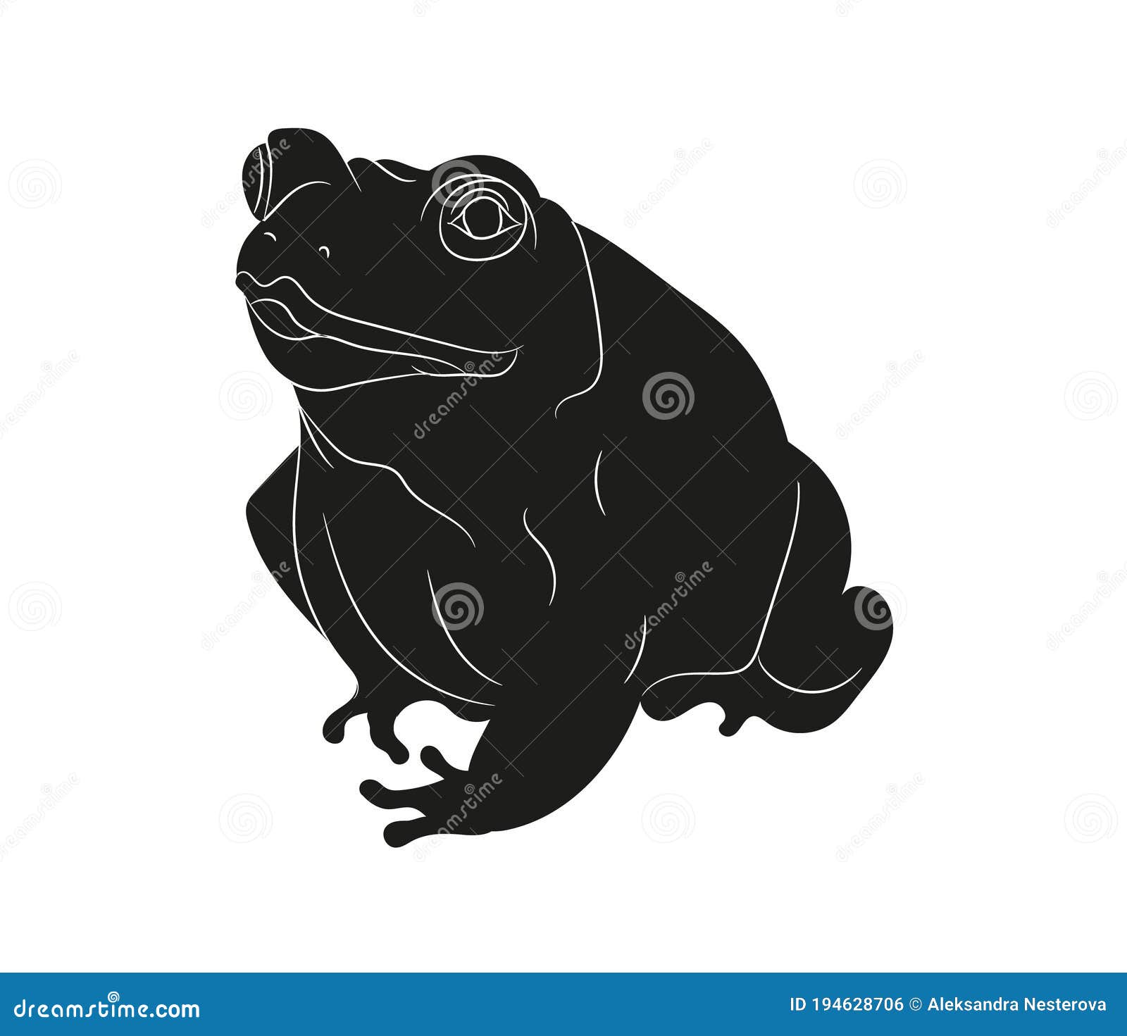 Vectorillustratie Silhouettekenvector Kikker Vector Illustratie ...