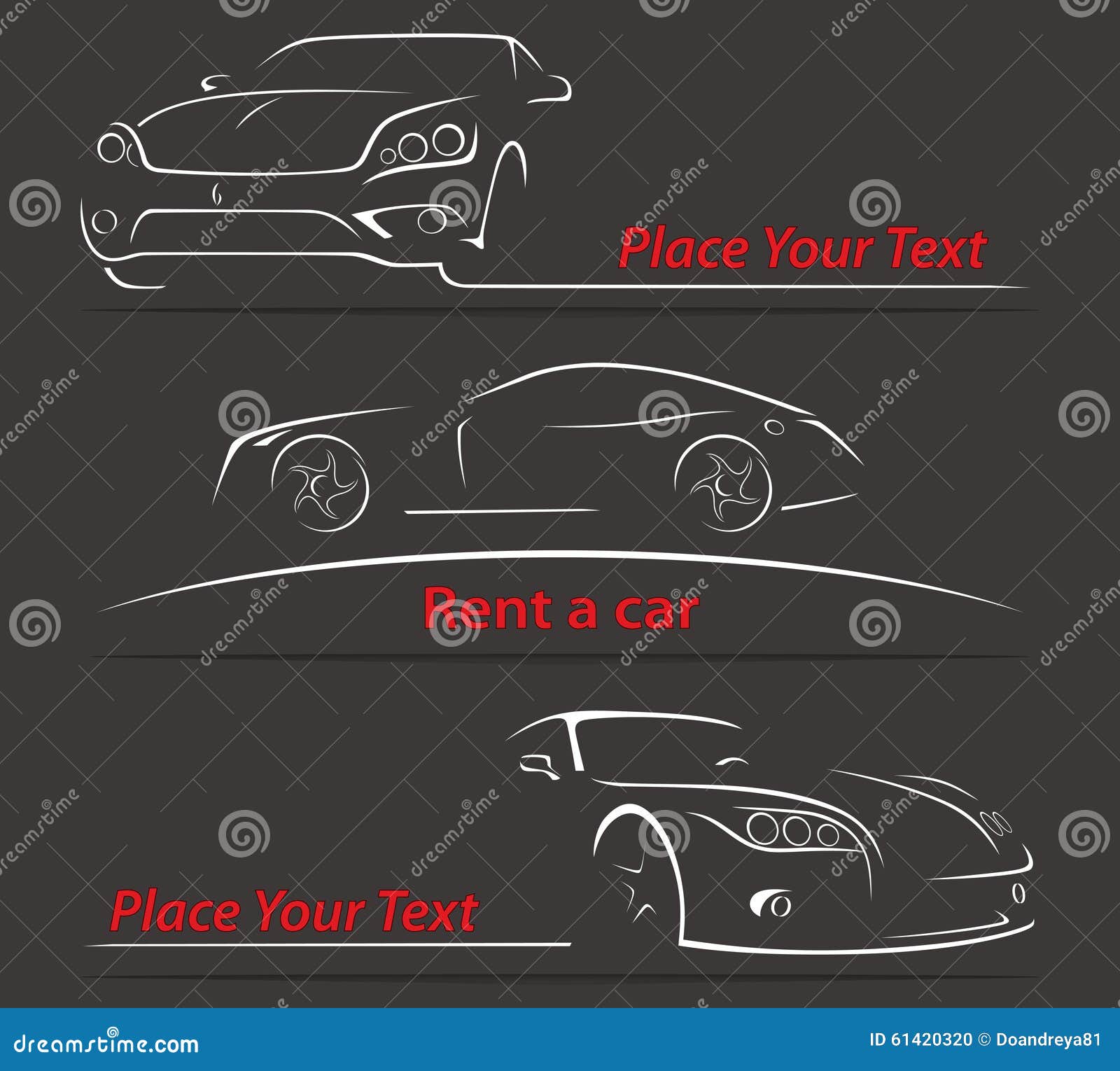 Vectorillustratie Van Auto De Abstracte Lijnen Vector Illustratie ...