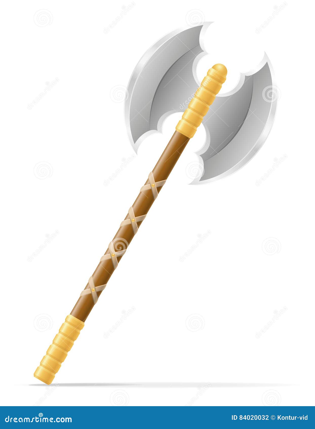 Vectorillustratie Van De Strijdbijl De Middeleeuwse Voorraad Vector ...