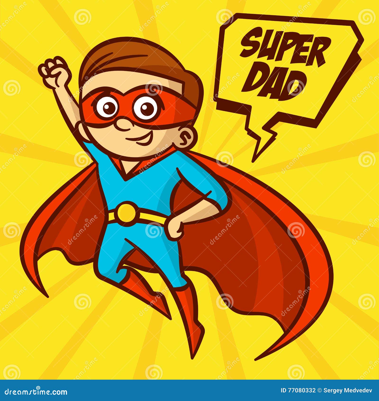 Vectorillustratie Van De Superheroes De Super Papa Vector Illustratie ...